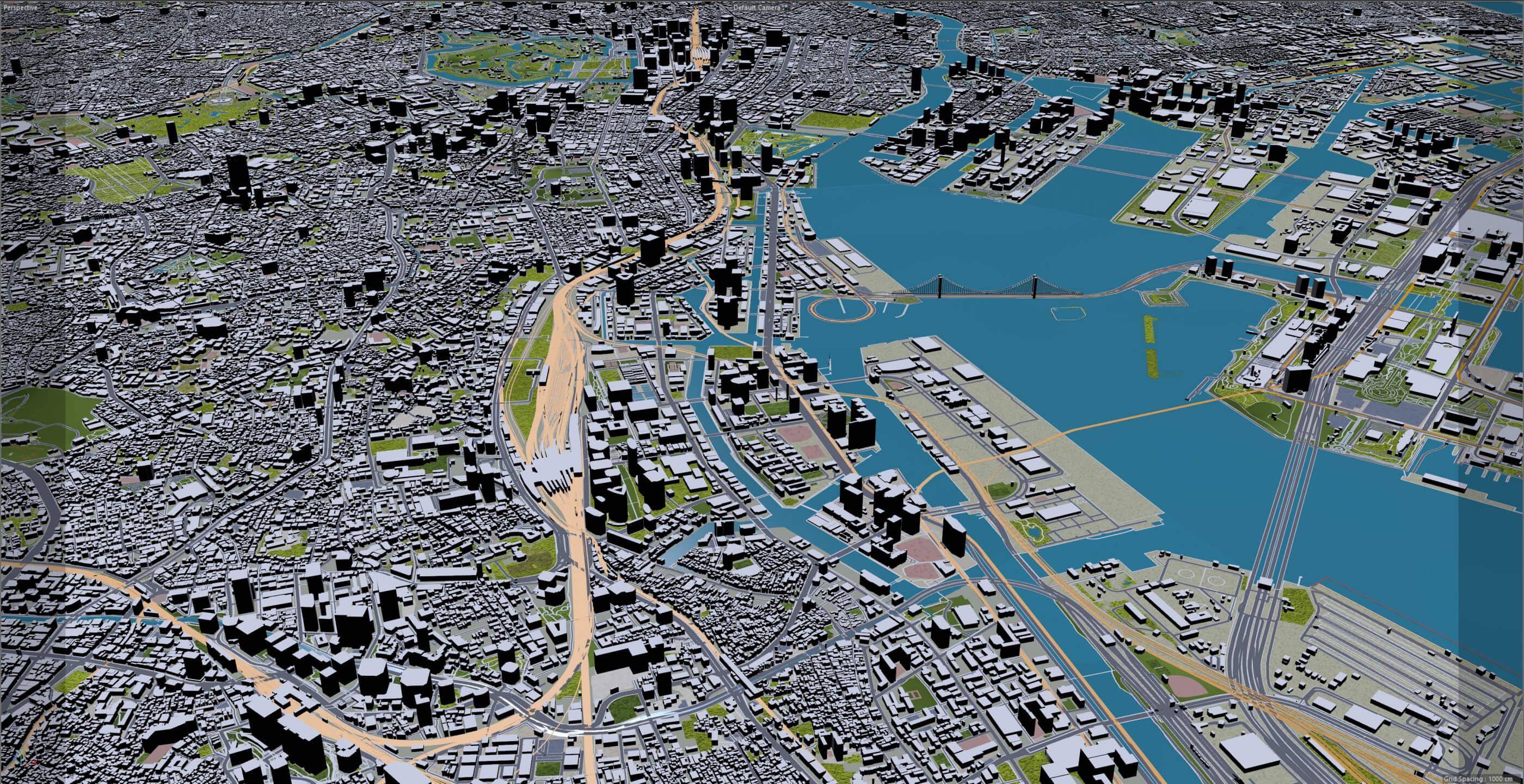 Tokyo Japan 40km - 3D Model by 3dstudio