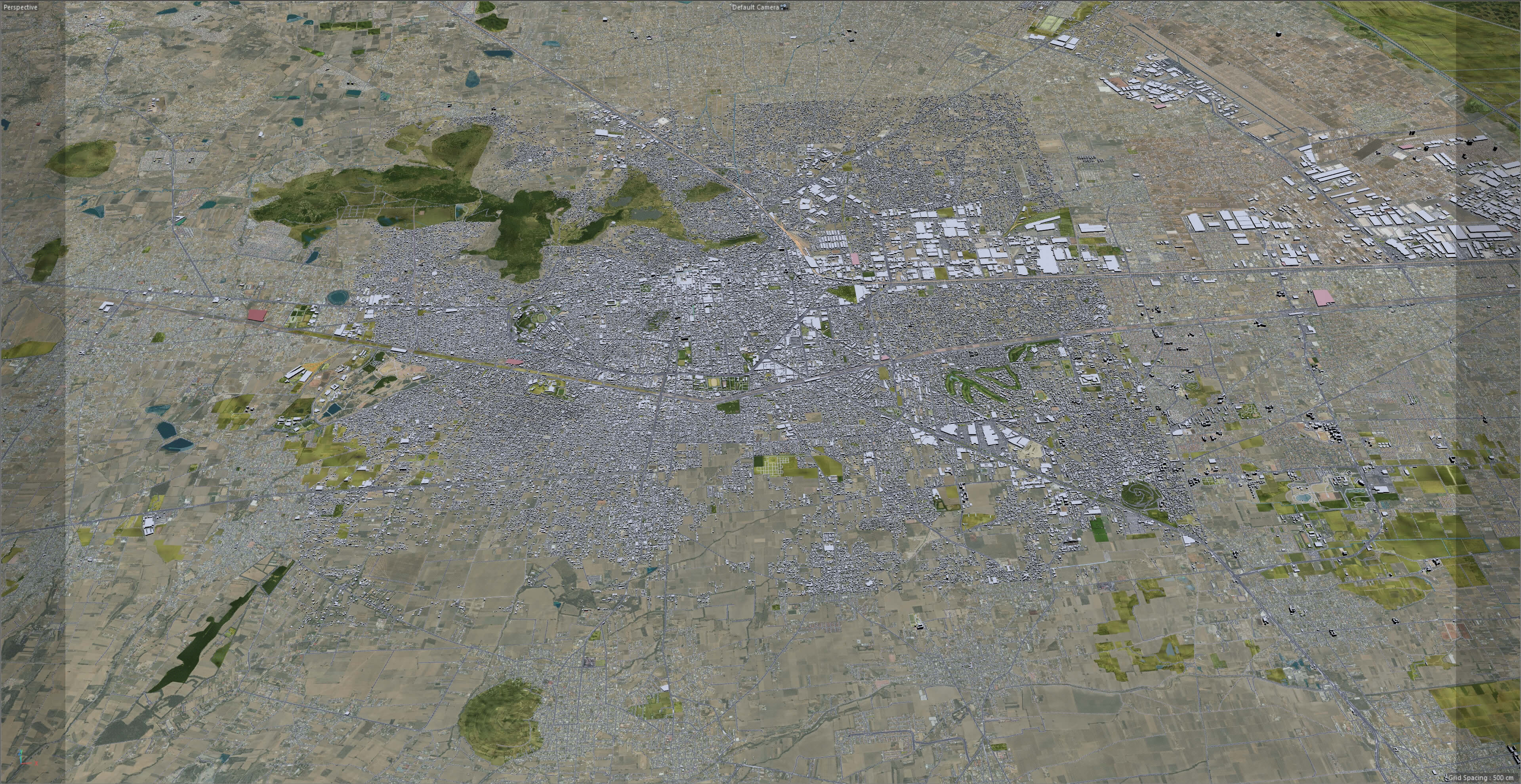 Toluca De Lerdo City Mexico 3D Model 35km by 3dstudio