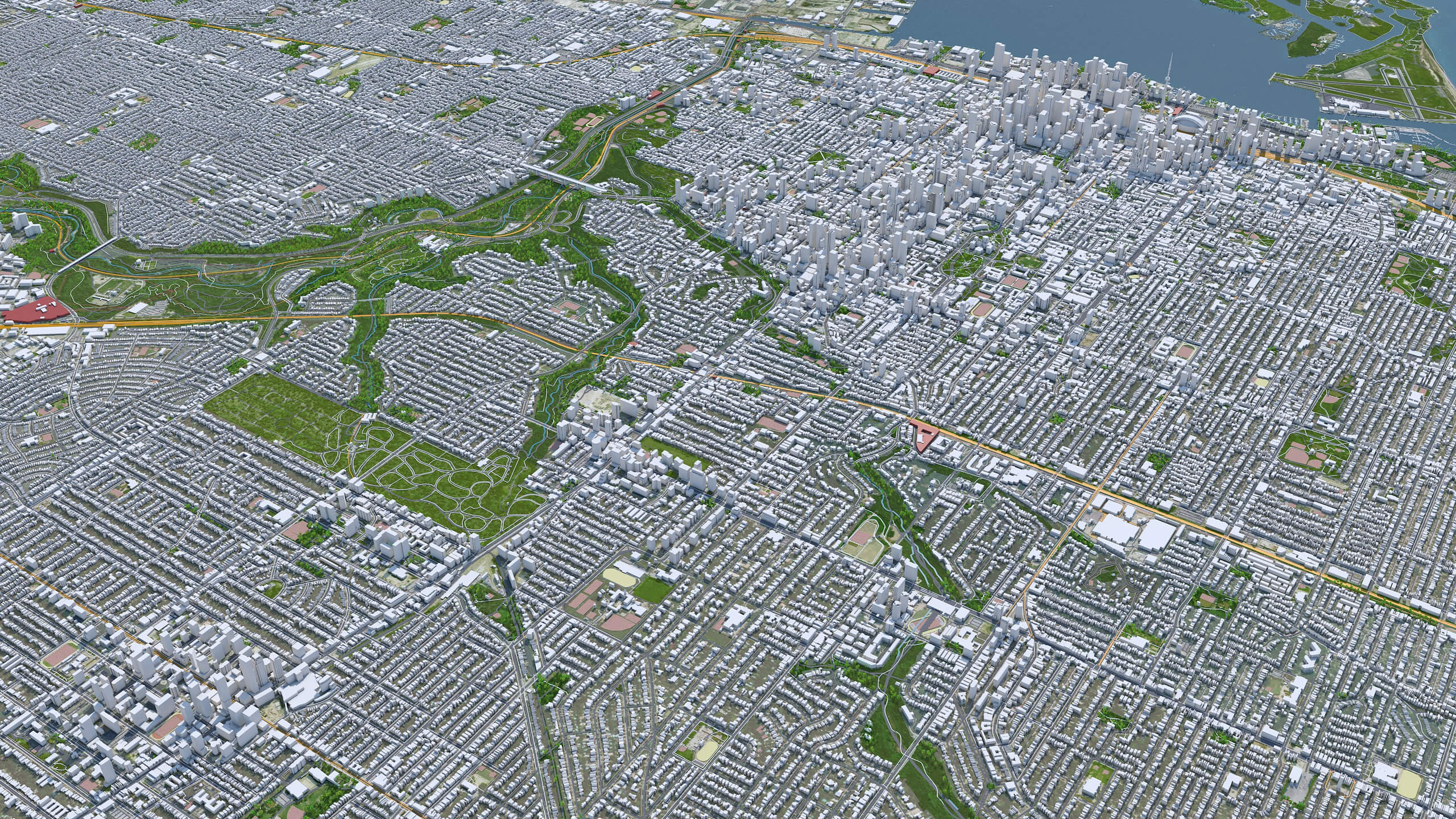 Toronto, Canada 75km - 3D Model by 3dstudio