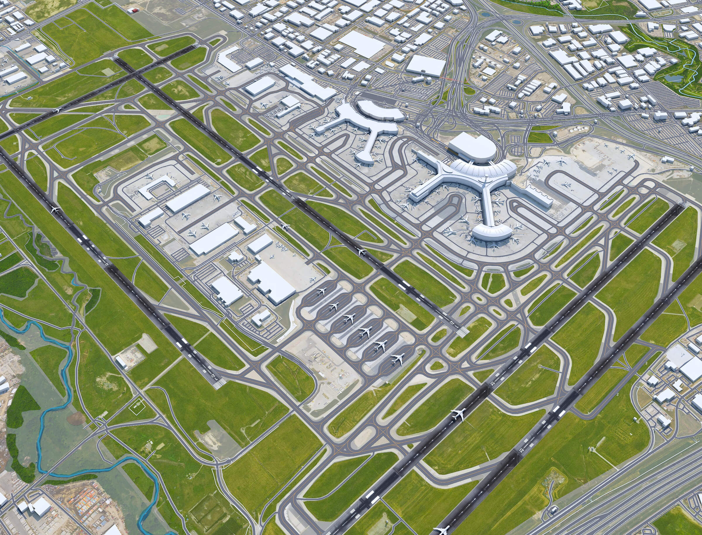 Toronto Pearson Airport - 3D Model by 3dstudio
