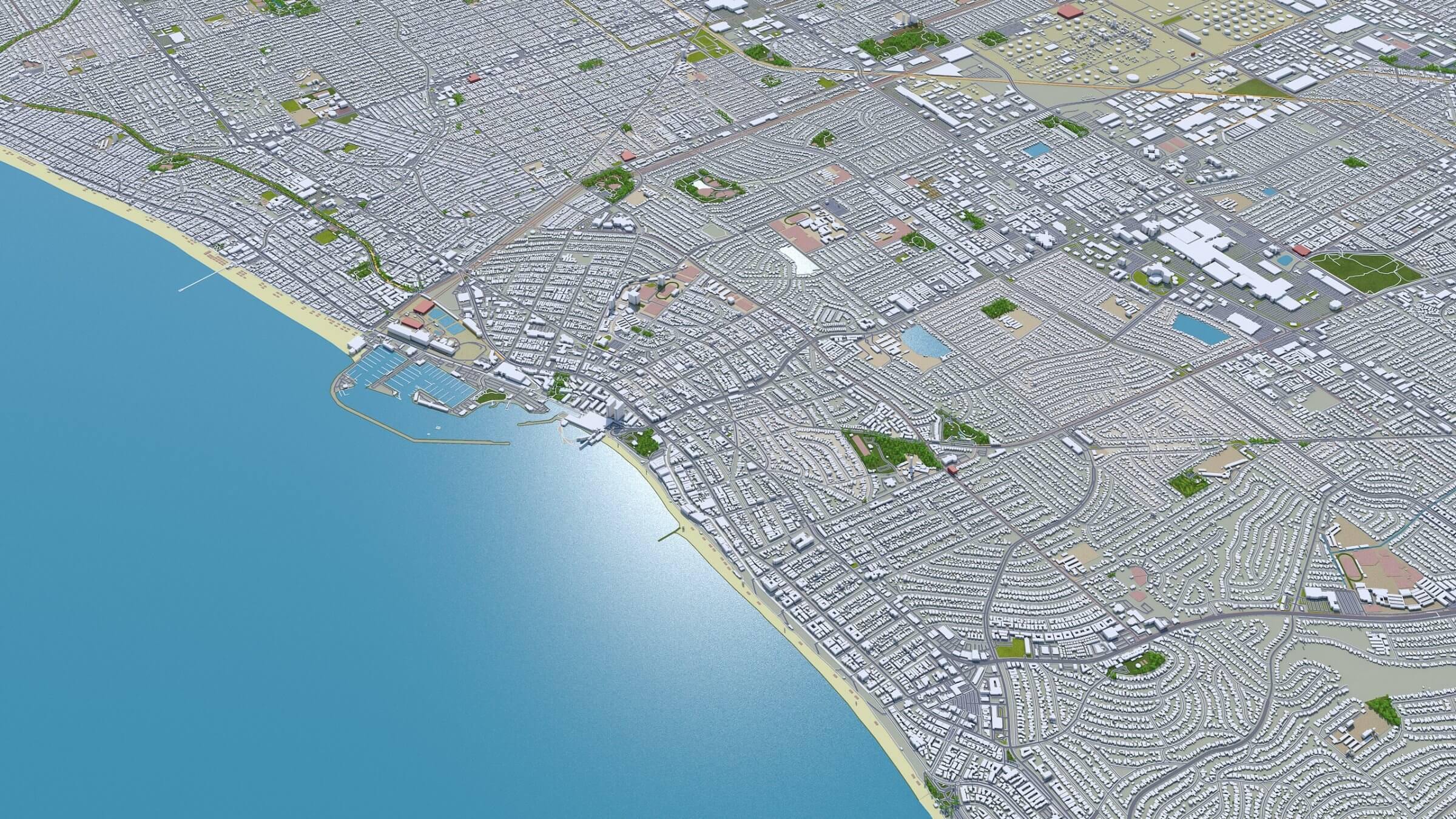 Torrance, California, USA 30km - 3D Model by 3dstudio