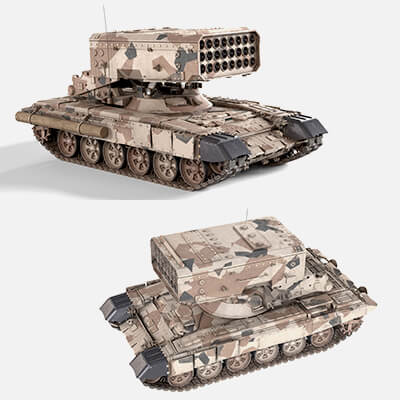 TOS 1A Buratino Flame Thrower - 3D Model by 3dstudio