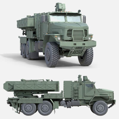 TOS 2 Multiple Rocket Launcher - 3D Model by 3dstudio