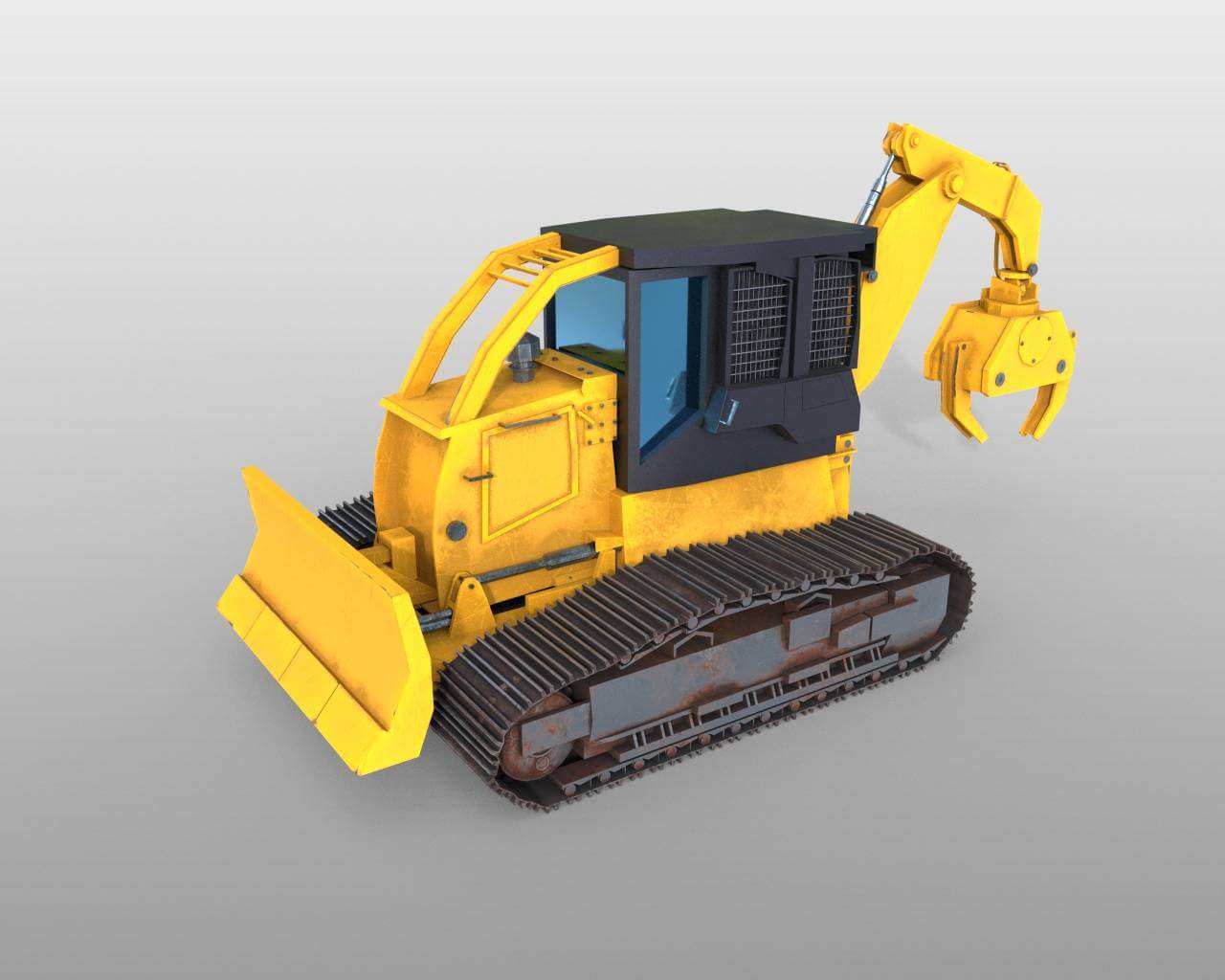 Track Skidder - 3D Model by 3dstudio