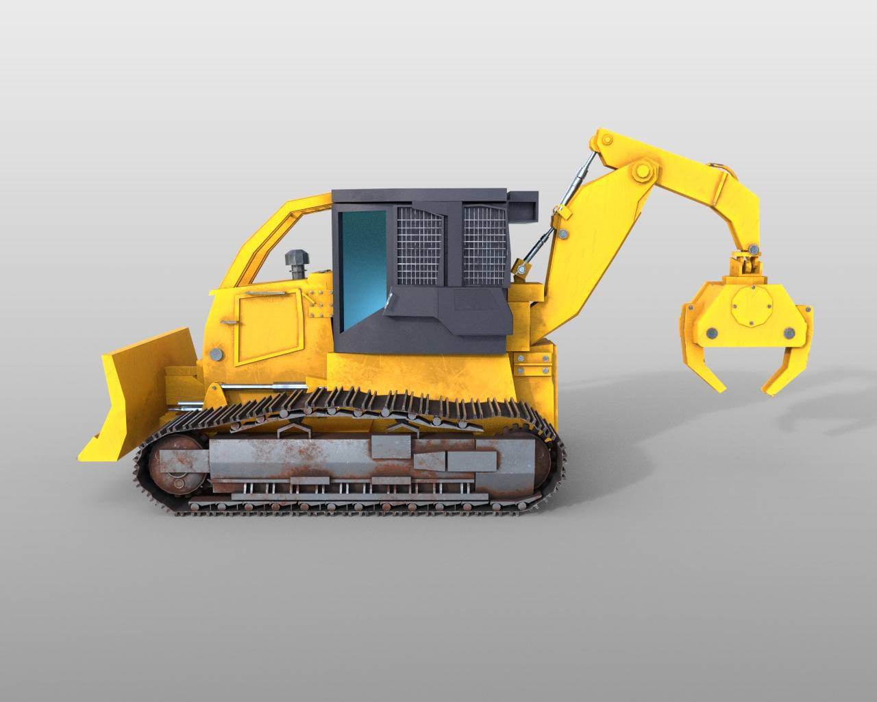 Track Skidder - 3D Model by 3dstudio