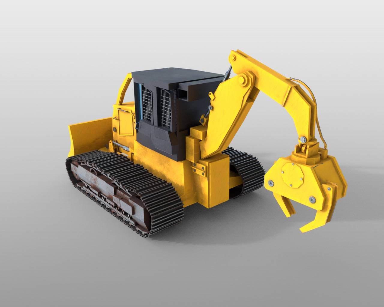 Track Skidder - 3D Model by 3dstudio