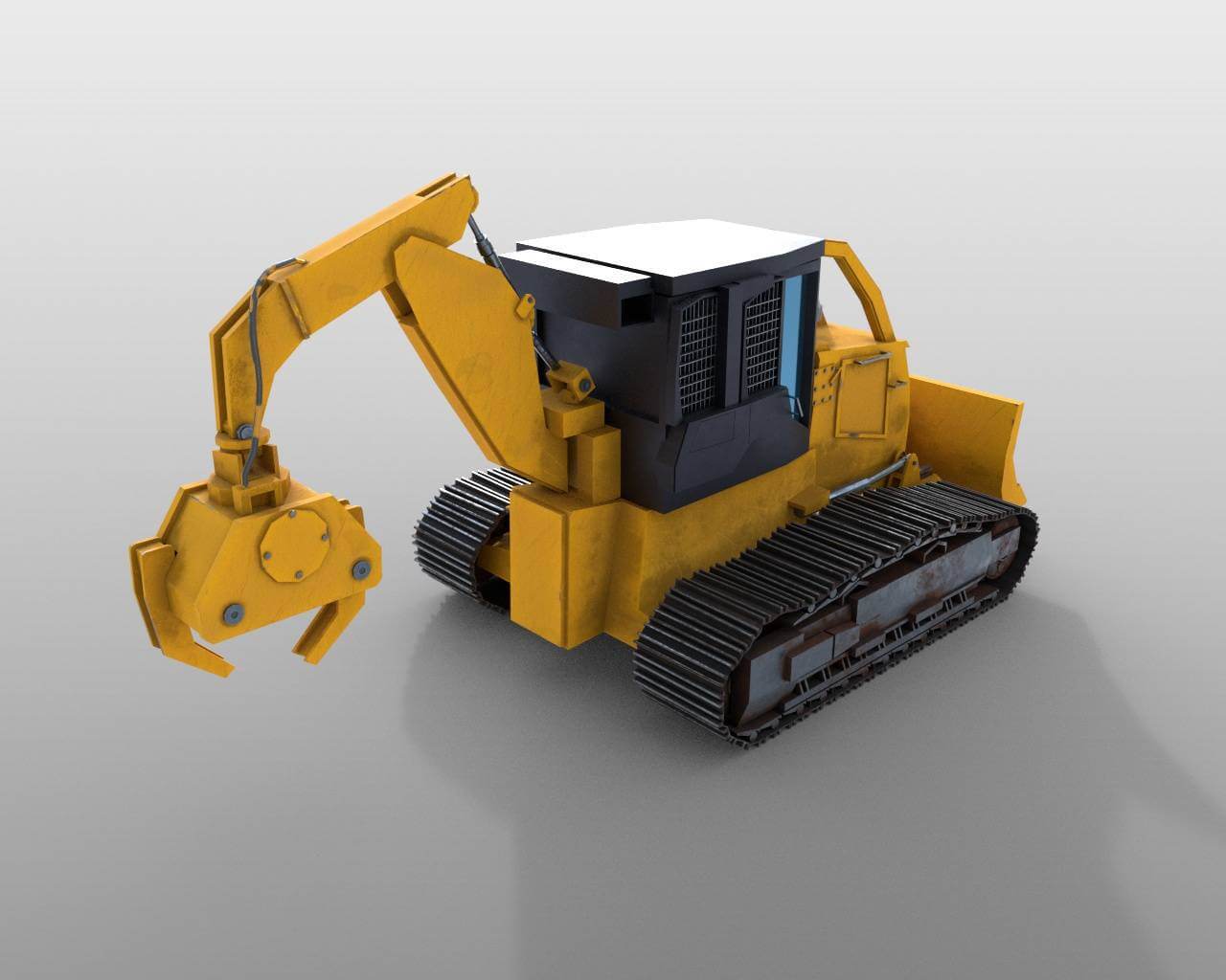 Track Skidder - 3D Model by 3dstudio