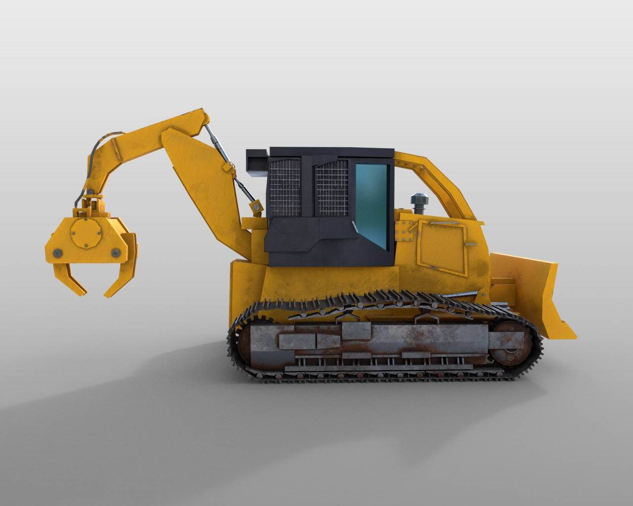 Track Skidder - 3D Model by 3dstudio