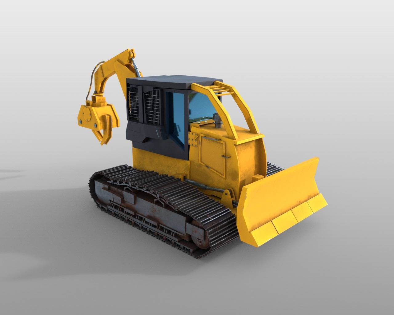 Track Skidder - 3D Model by 3dstudio