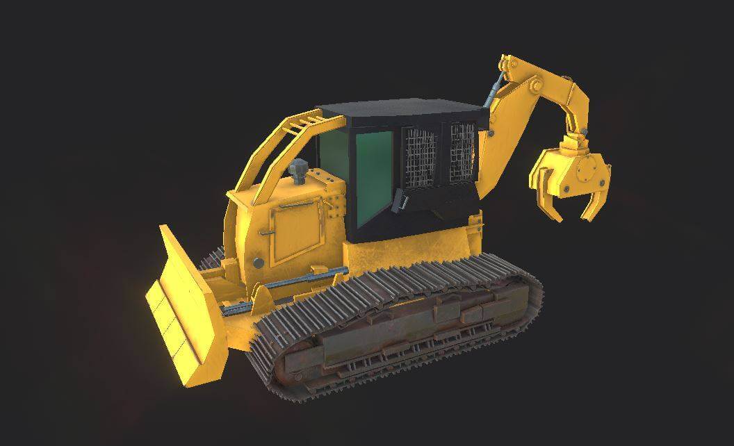 Track Skidder - 3D Model by 3dstudio