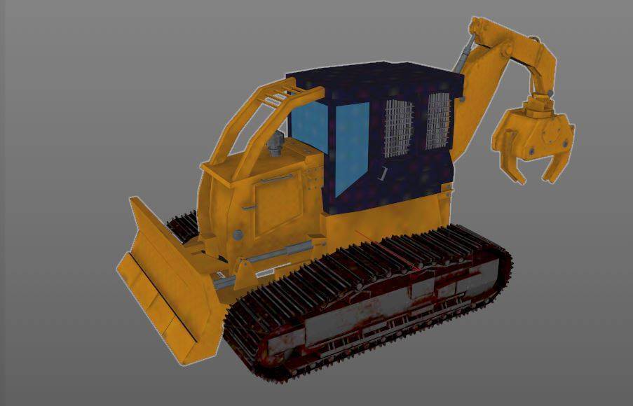 Track Skidder - 3D Model by 3dstudio