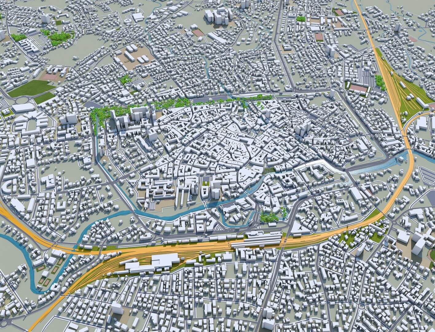 Treviso, Province of Treviso, Italy 20km - 3D Model by 3dstudio