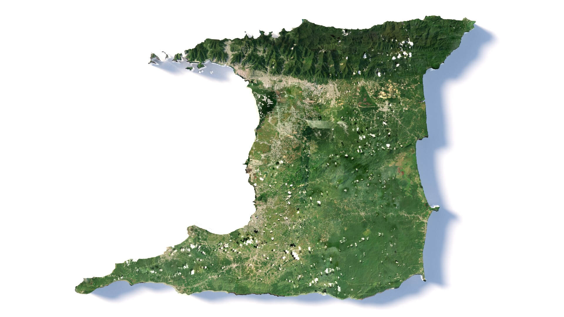 Trinidad and Tobago Terrain Map - 3D Model by 3dstudio
