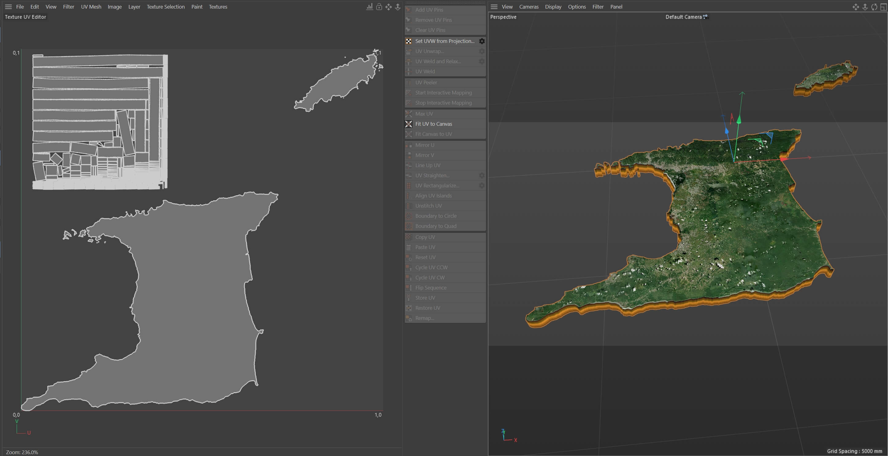 Trinidad and Tobago Terrain Map - 3D Model by 3dstudio