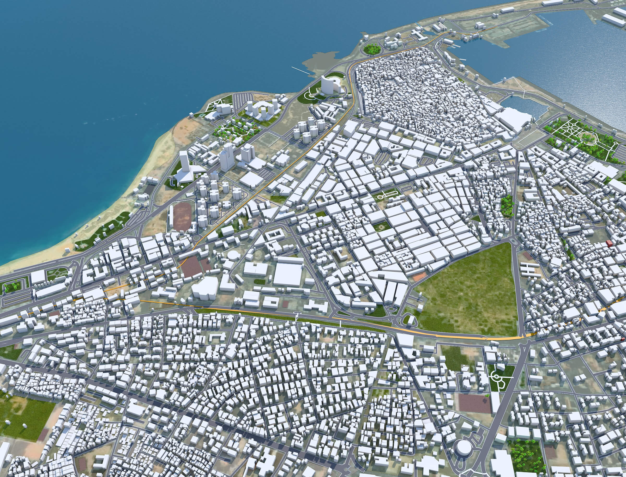 Tripoli City Libya 3D Model 60km by 3dstudio