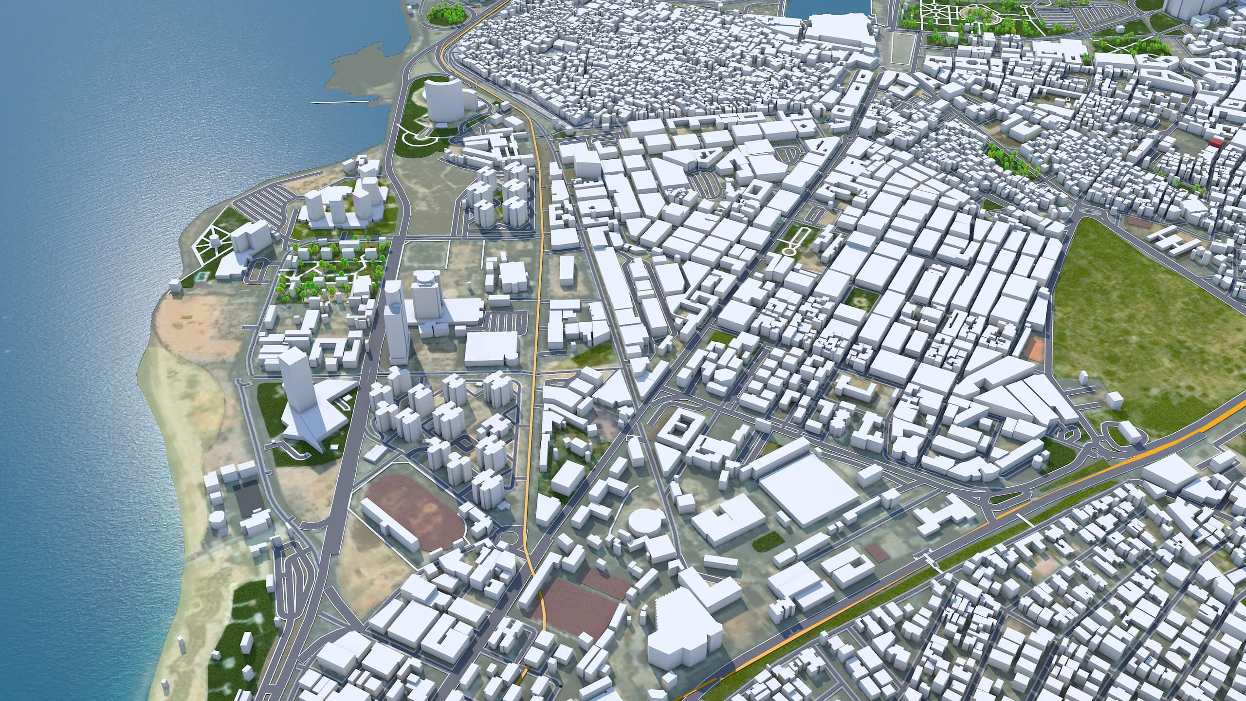 Tripoli City Libya 3D Model 60km by 3dstudio