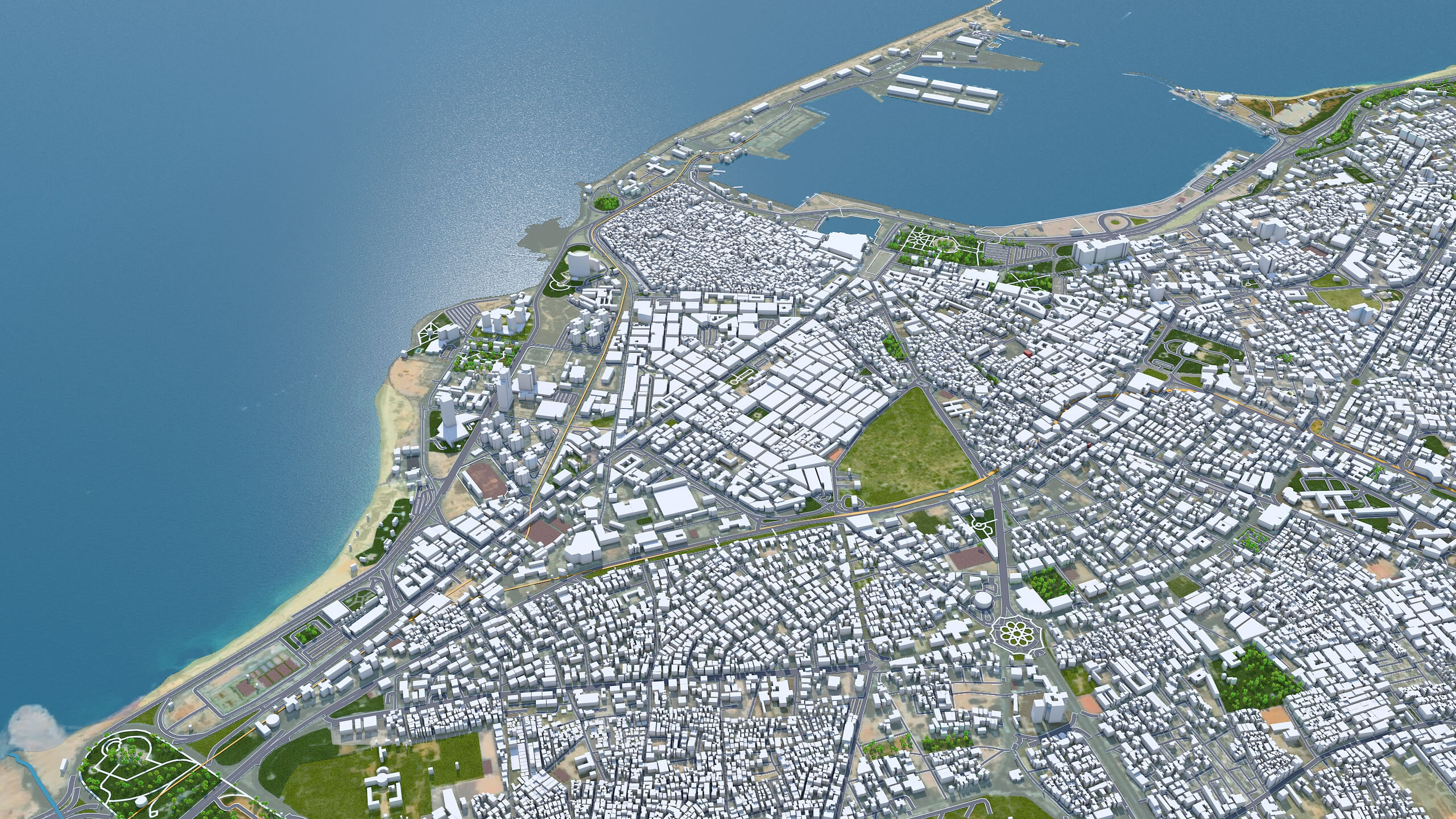 Tripoli City Libya 3D Model 60km by 3dstudio