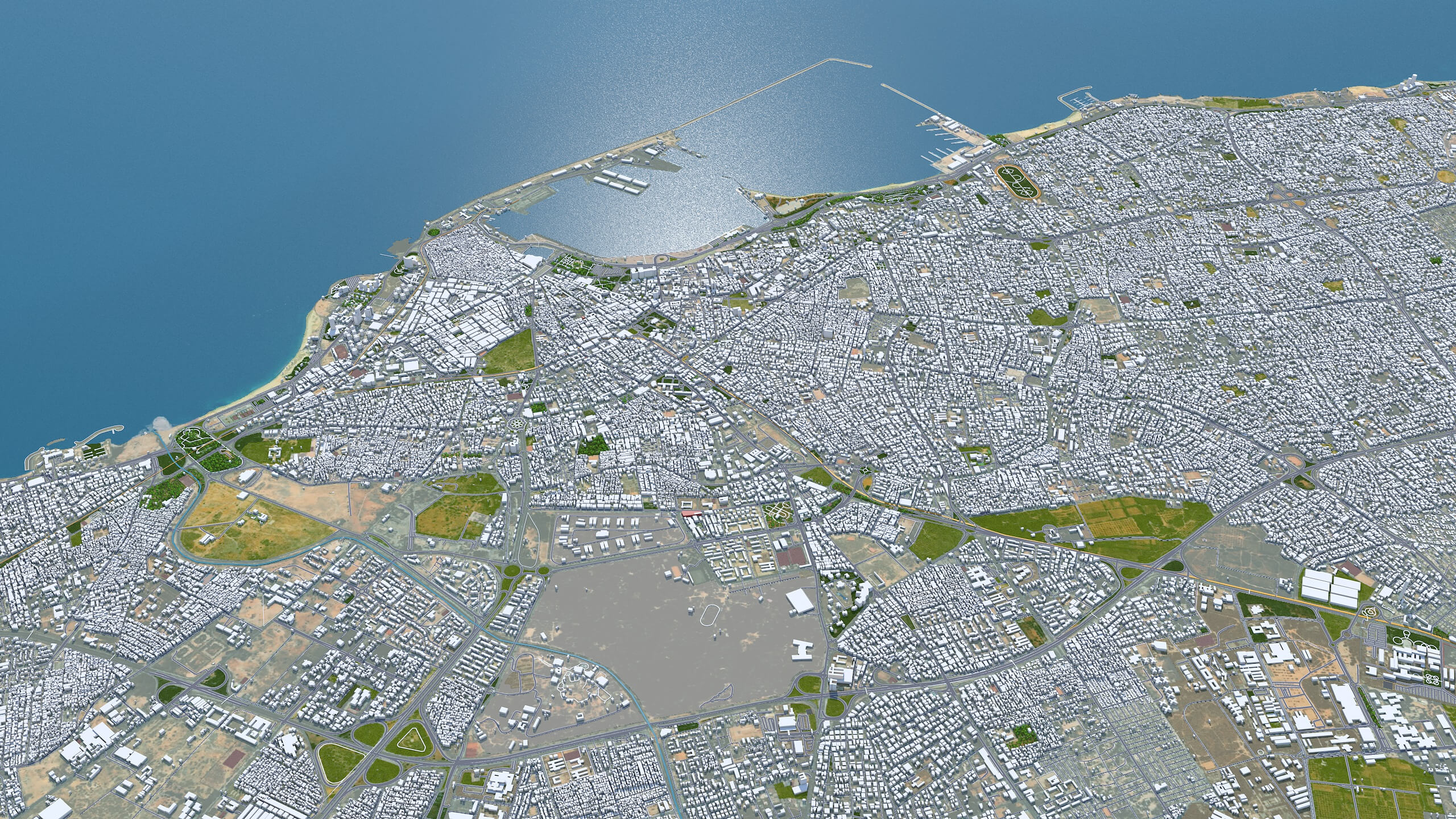 Tripoli City Libya 3D Model 60km by 3dstudio