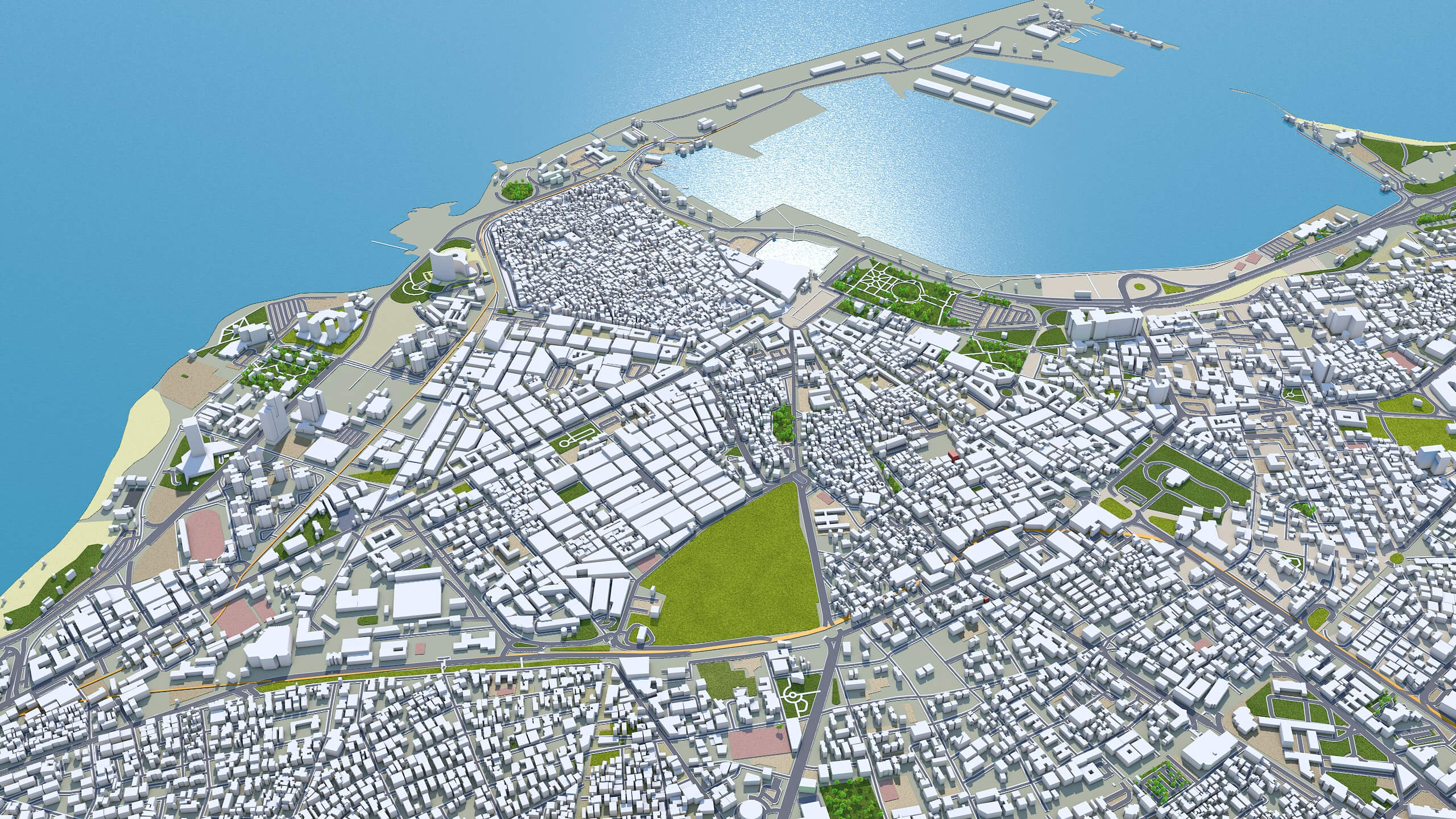 Tripoli City Libya 3D Model 60km by 3dstudio