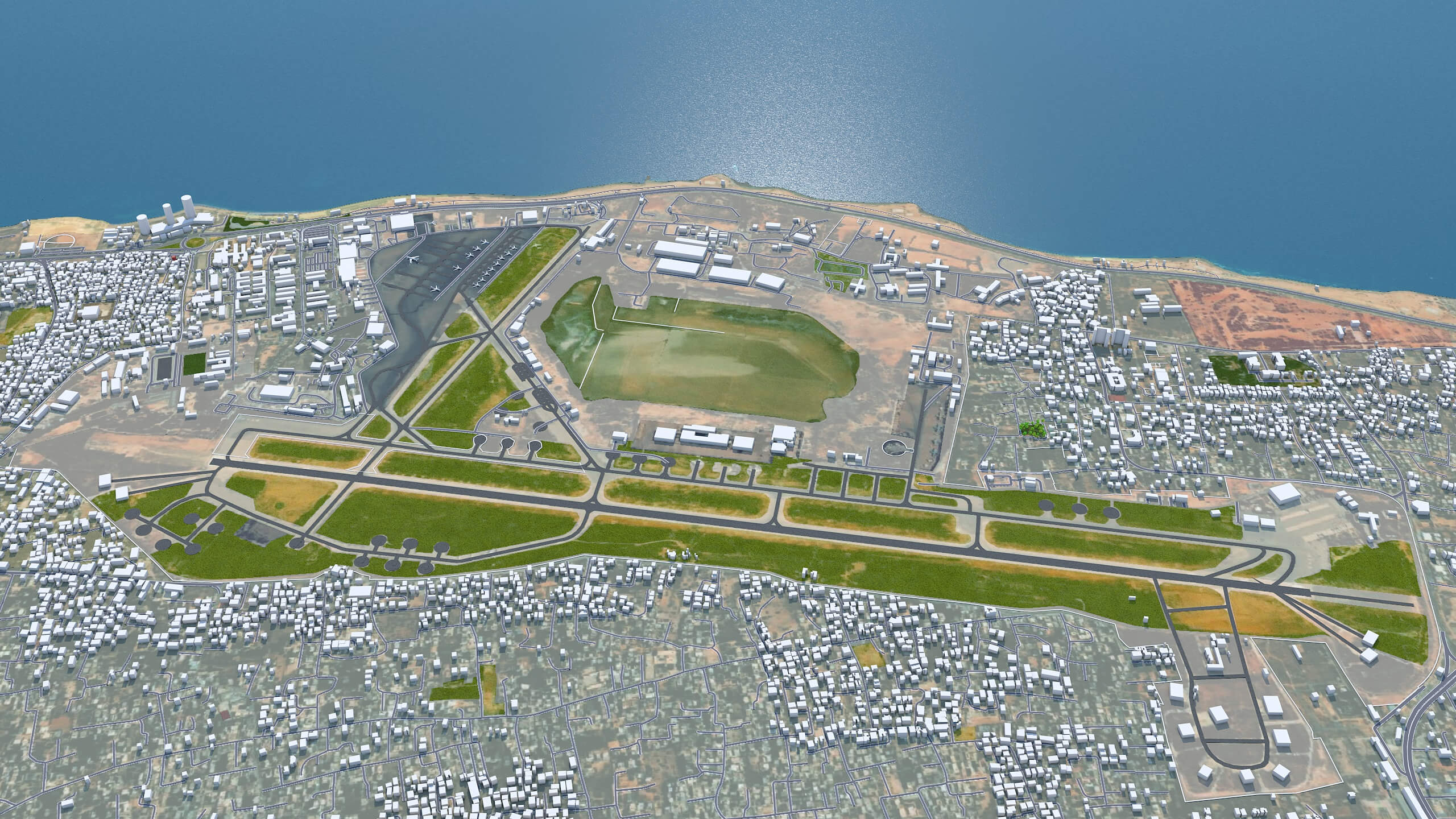 Tripoli City Libya 3D Model 60km by 3dstudio