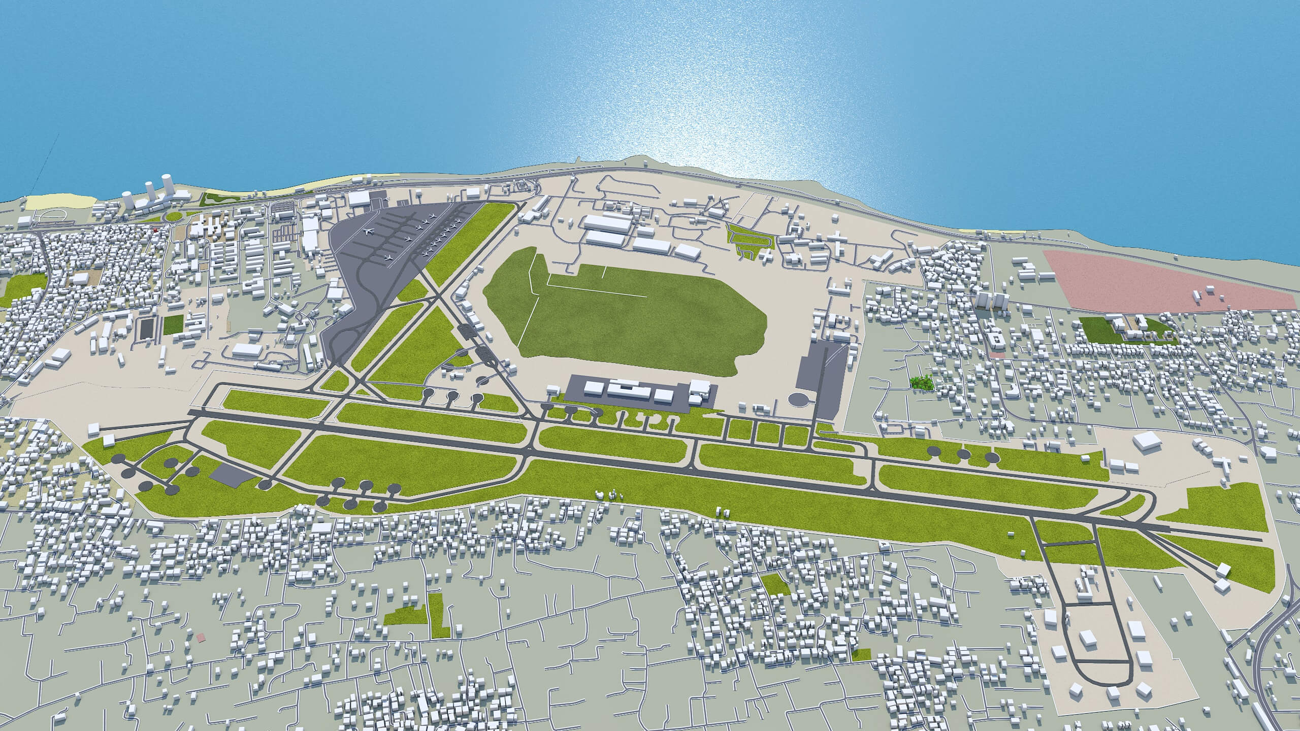 Tripoli City Libya 3D Model 60km by 3dstudio