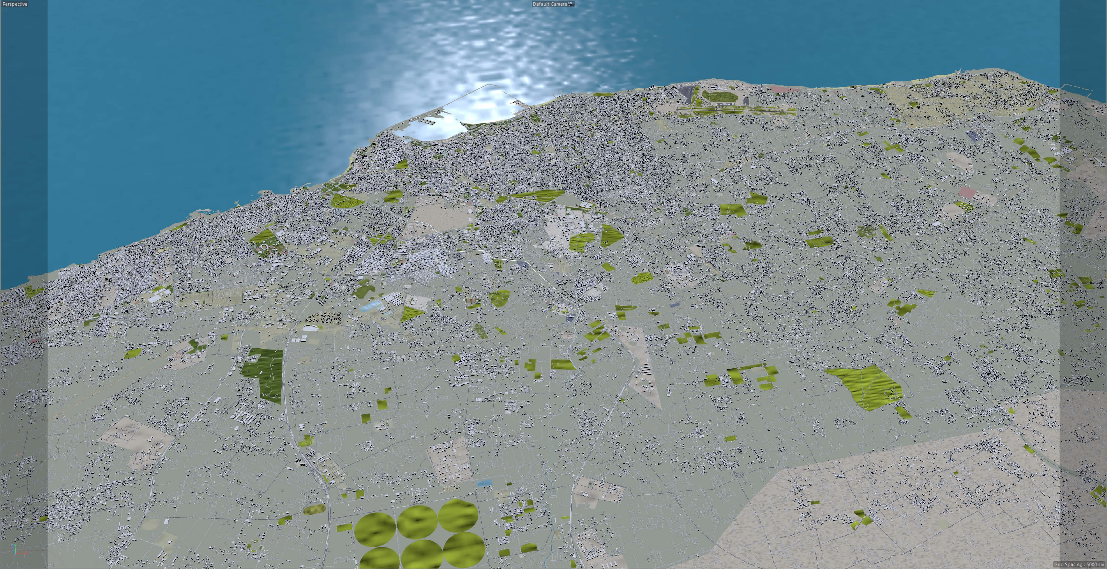 Tripoli City Libya 3D Model 60km by 3dstudio
