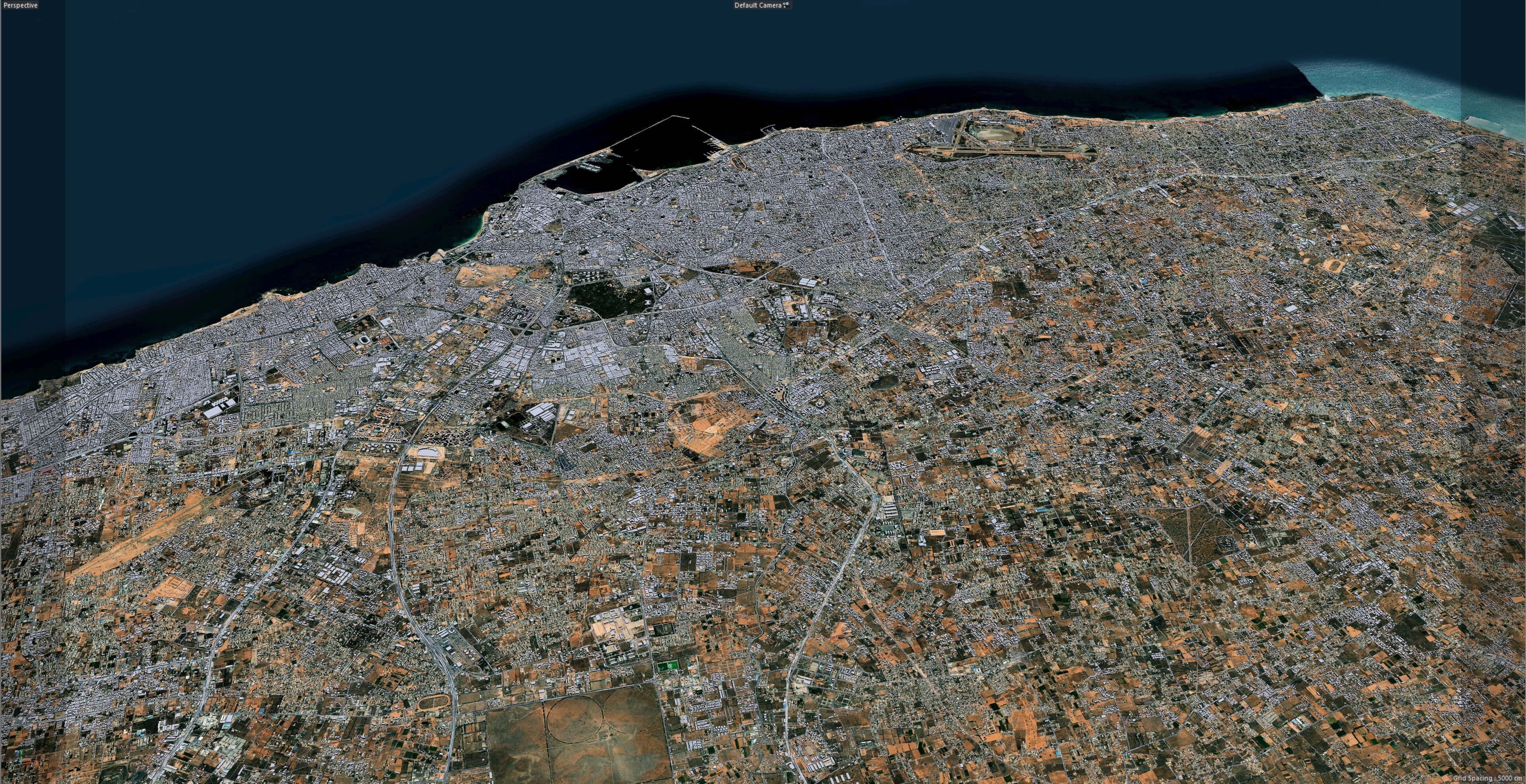 Tripoli City Libya 3D Model 60km by 3dstudio