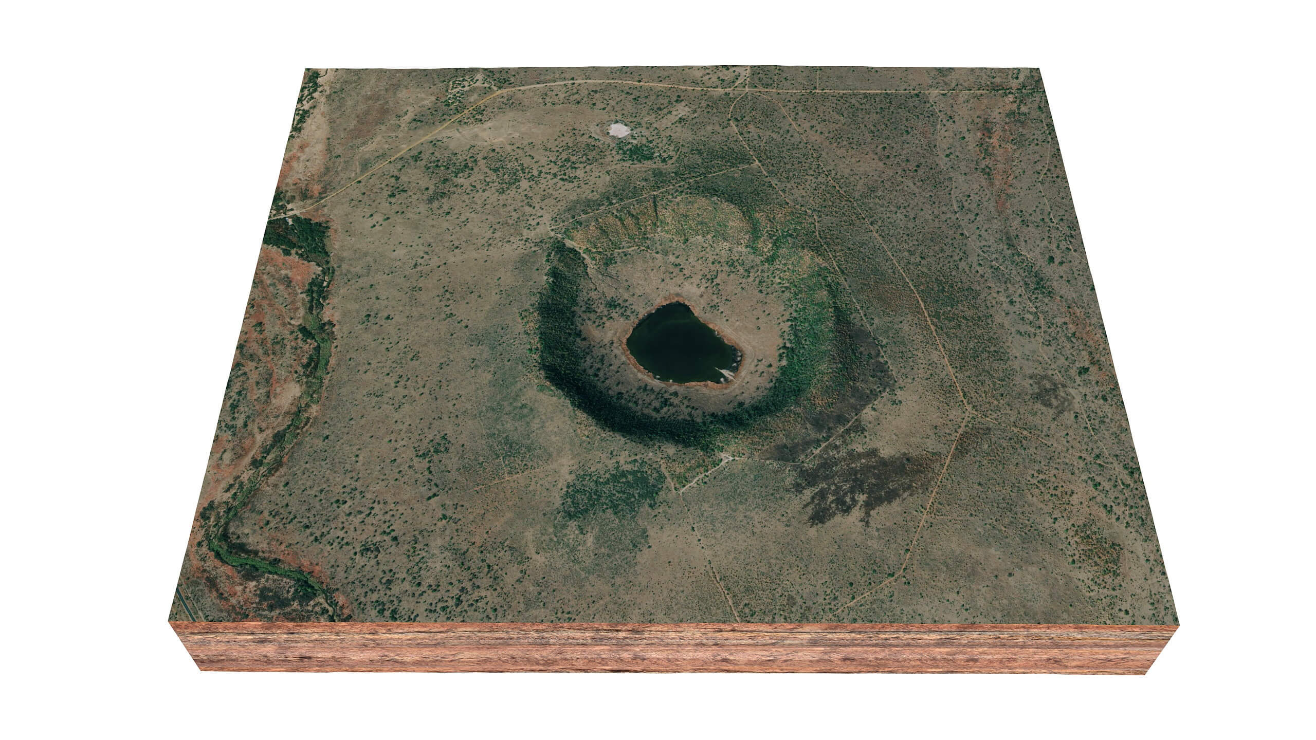 Tswaing Crater South Africa Terain 3D Model by 3dstudio