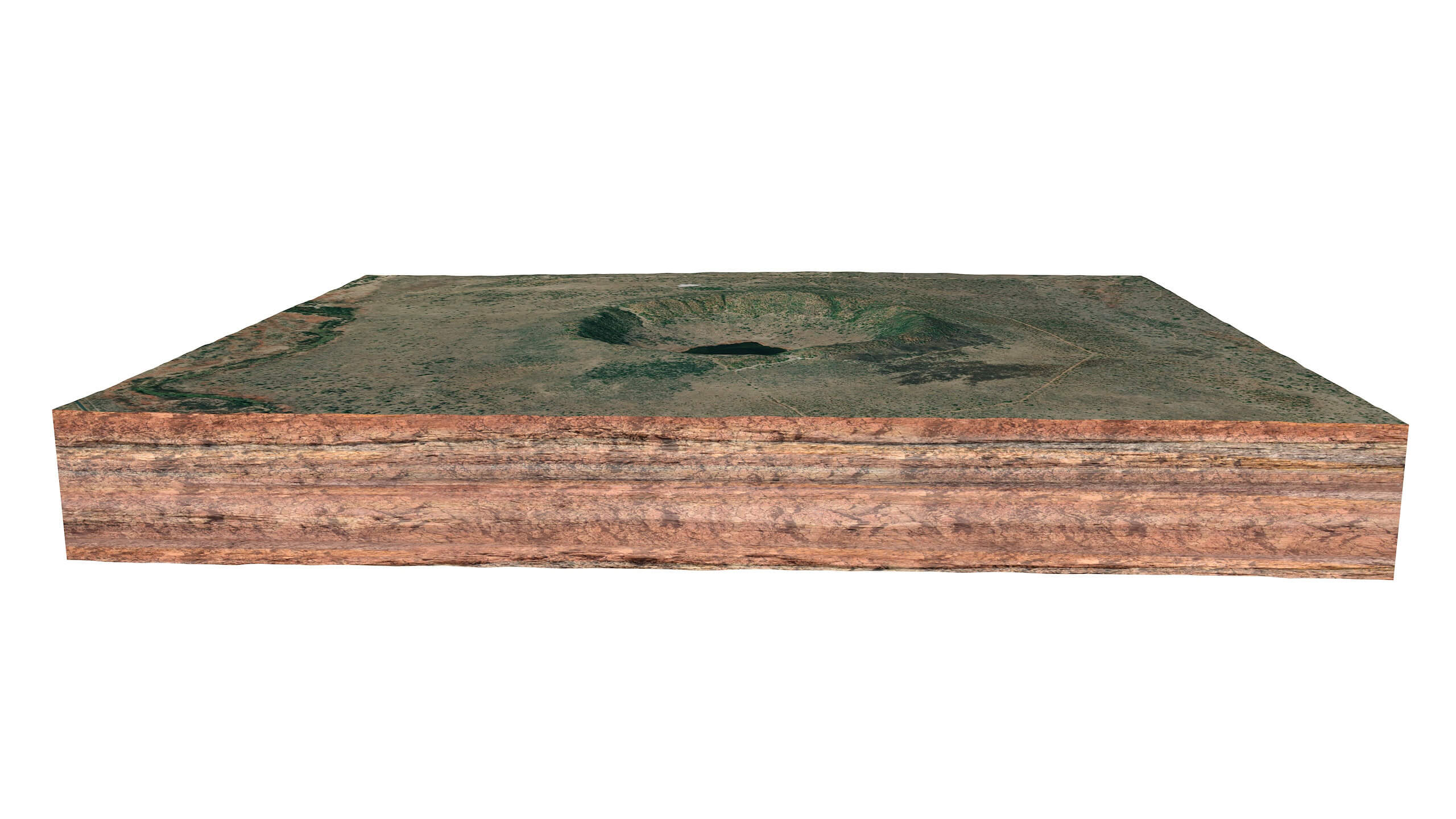 Tswaing Crater South Africa Terain 3D Model by 3dstudio