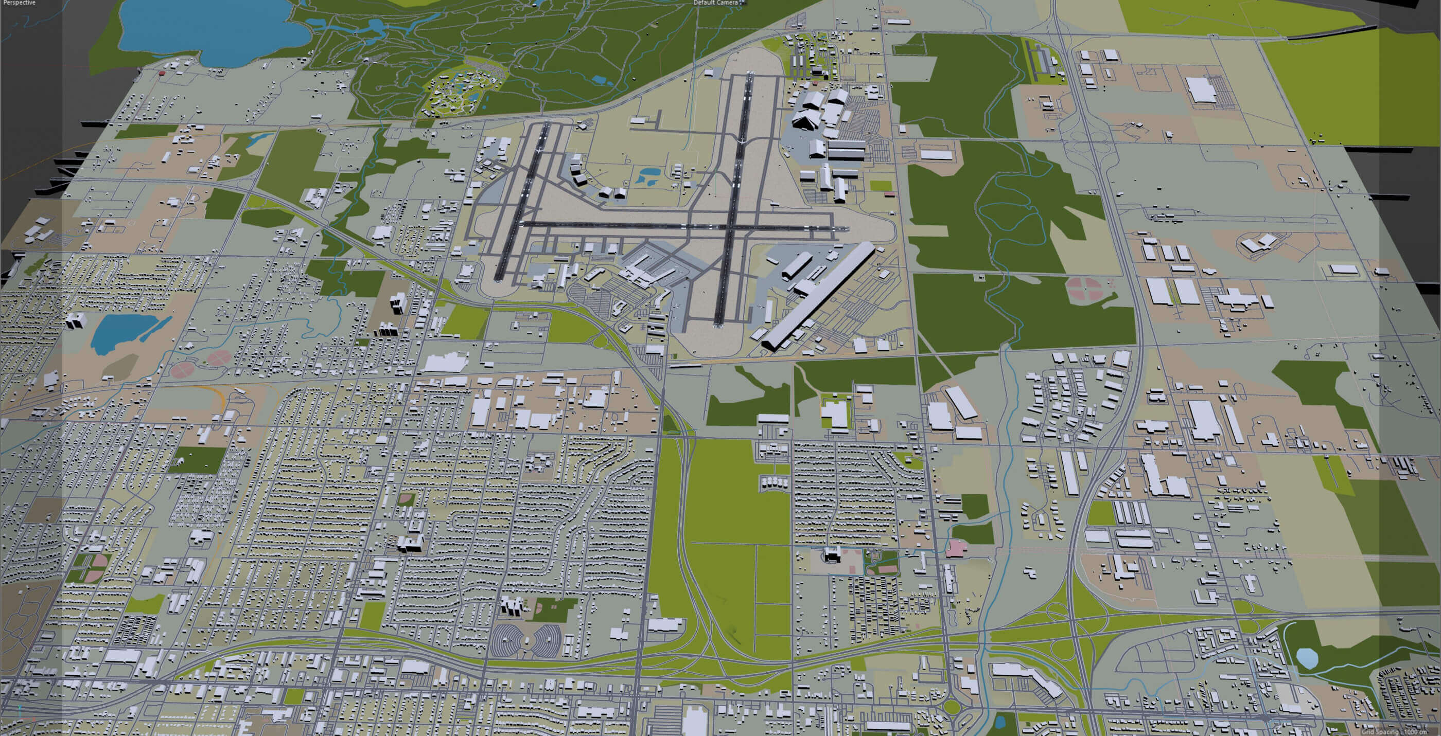Tulsa Airport - 3D Model by 3dstudio