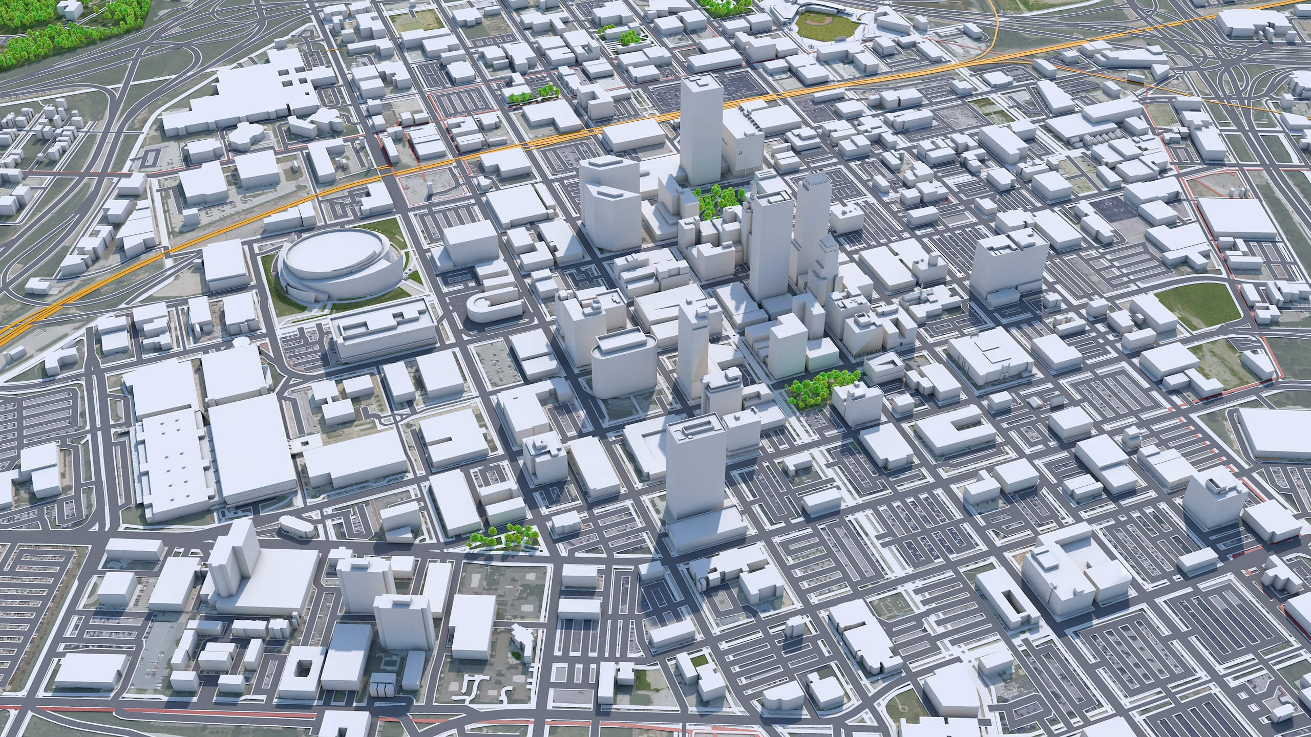 Tulsa Downtown Oklahoma 6km - 3D Model by 3dstudio