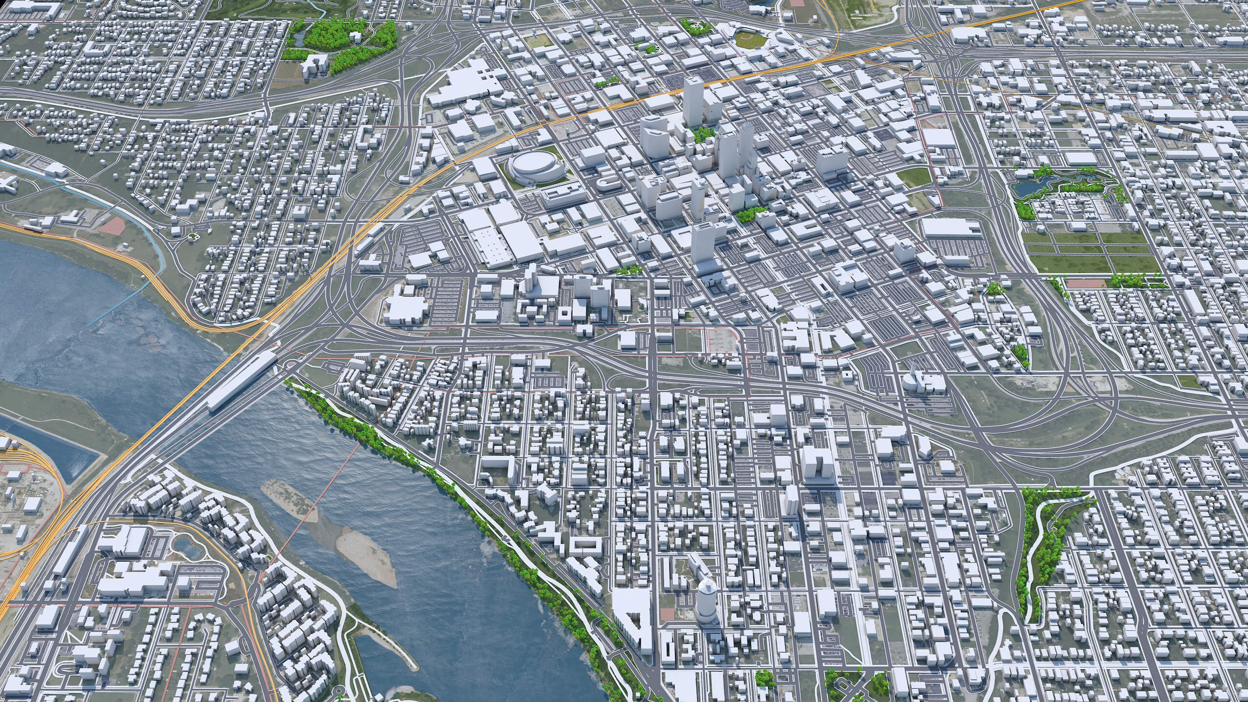 Tulsa Downtown Oklahoma 6km - 3D Model by 3dstudio
