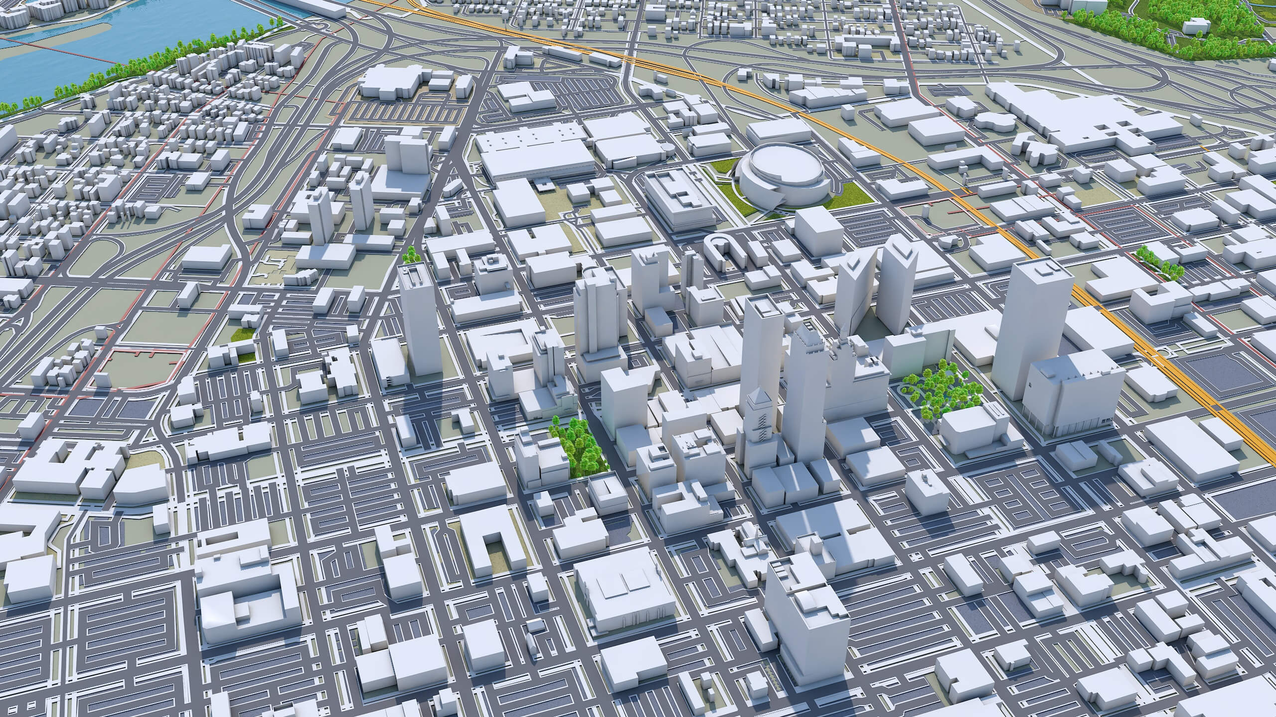 Tulsa Downtown Oklahoma 6km - 3D Model by 3dstudio