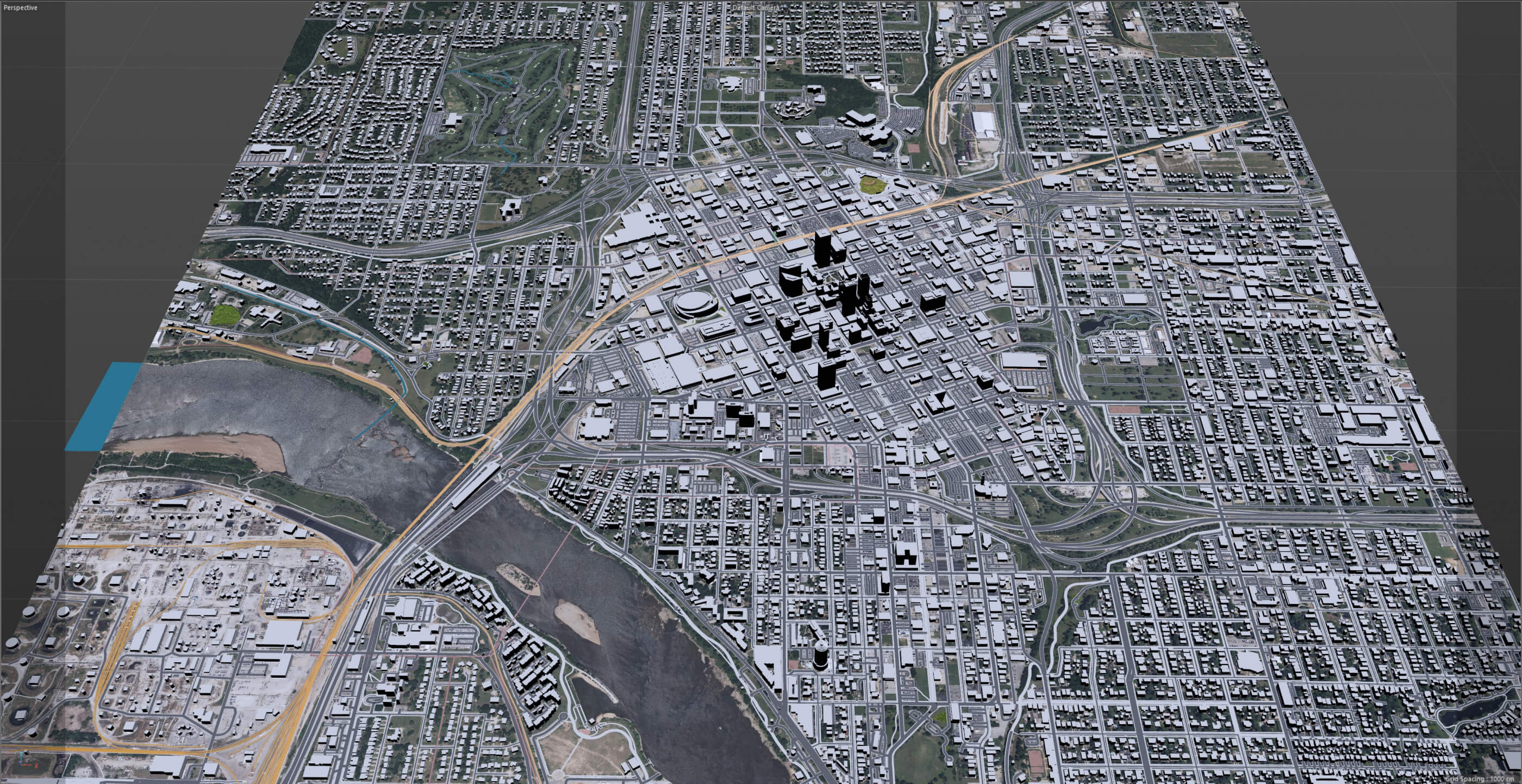 Tulsa Downtown Oklahoma 6km - 3D Model by 3dstudio
