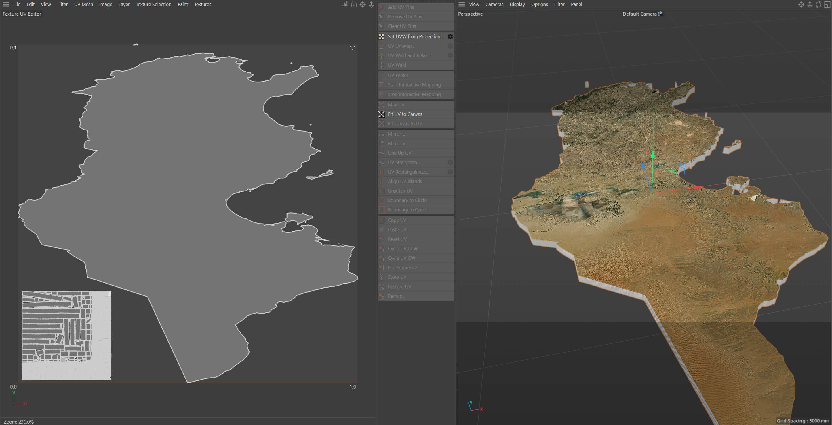 Tunisia Terrain Map - 3D Model by 3dstudio