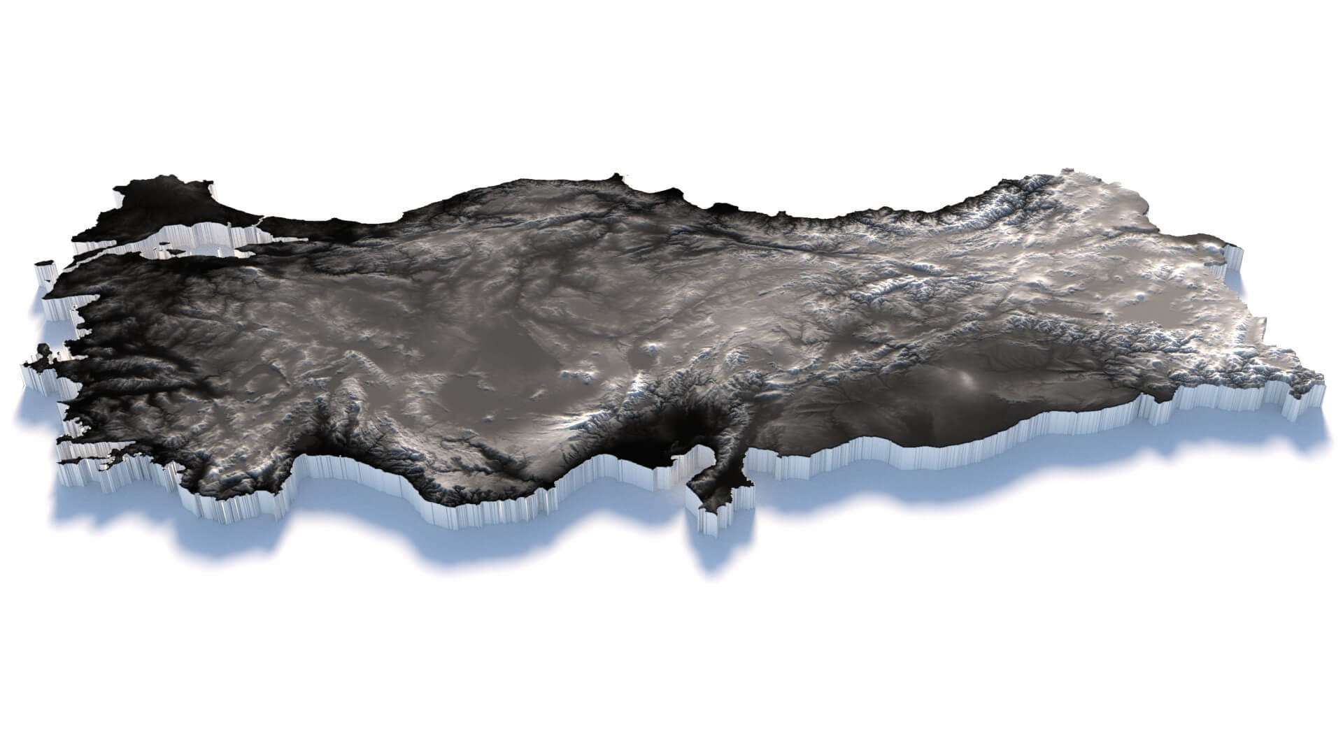 Turkey Terrain Map - 3D Model by 3dstudio