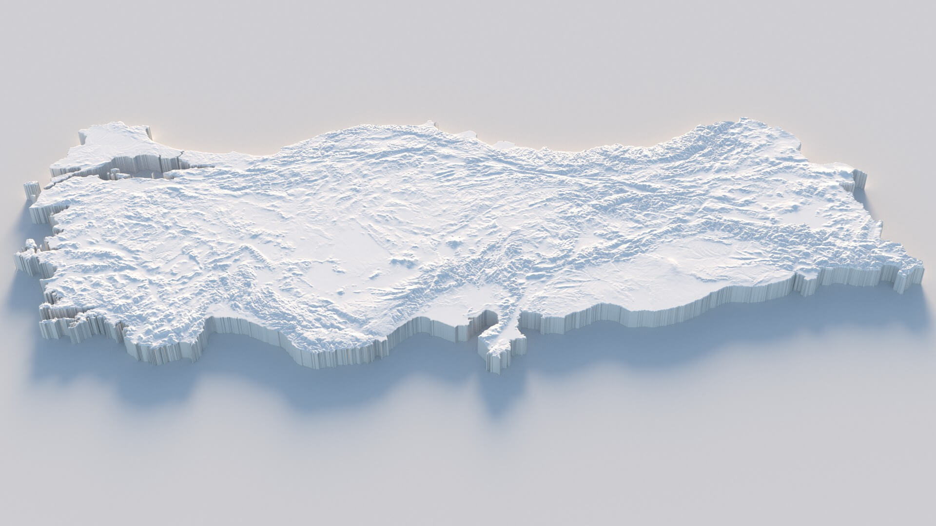 Turkey Terrain Map - 3D Model by 3dstudio