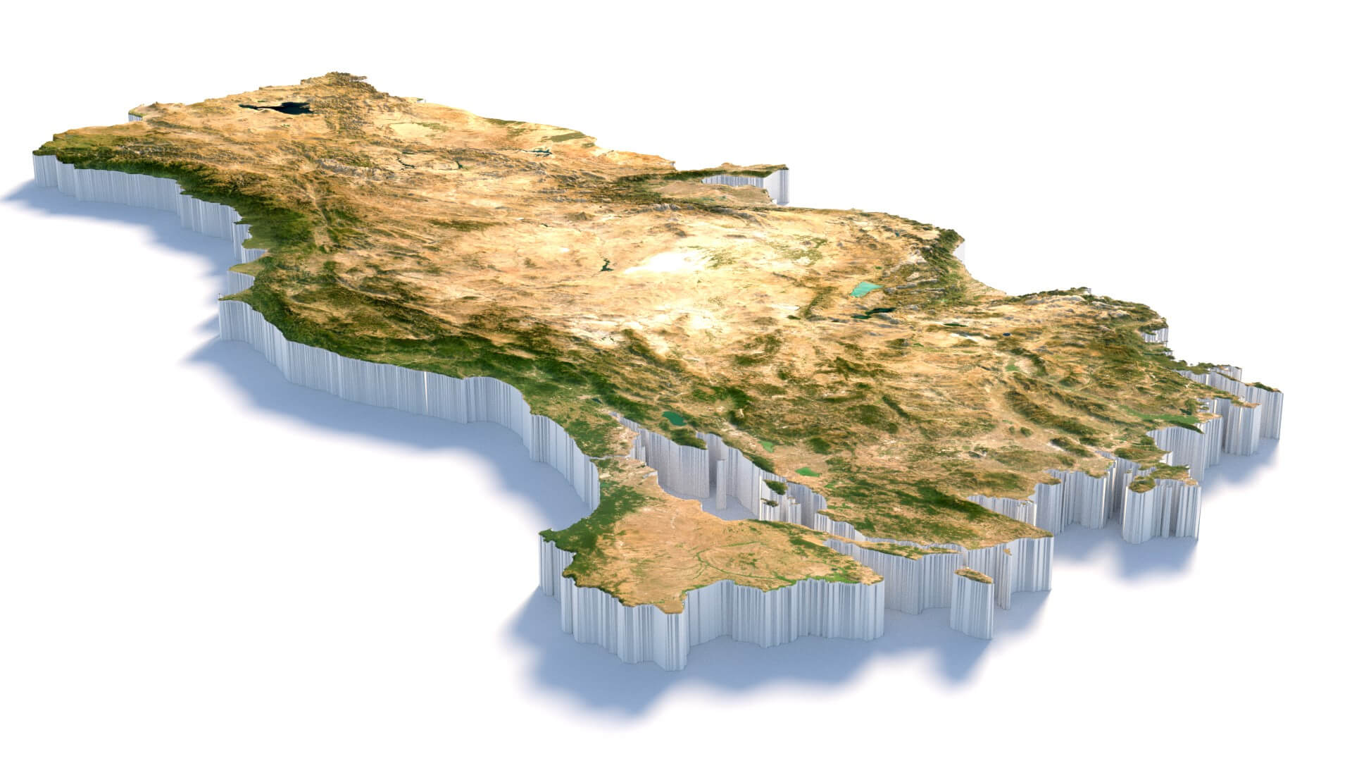 Turkey Terrain Map - 3D Model by 3dstudio