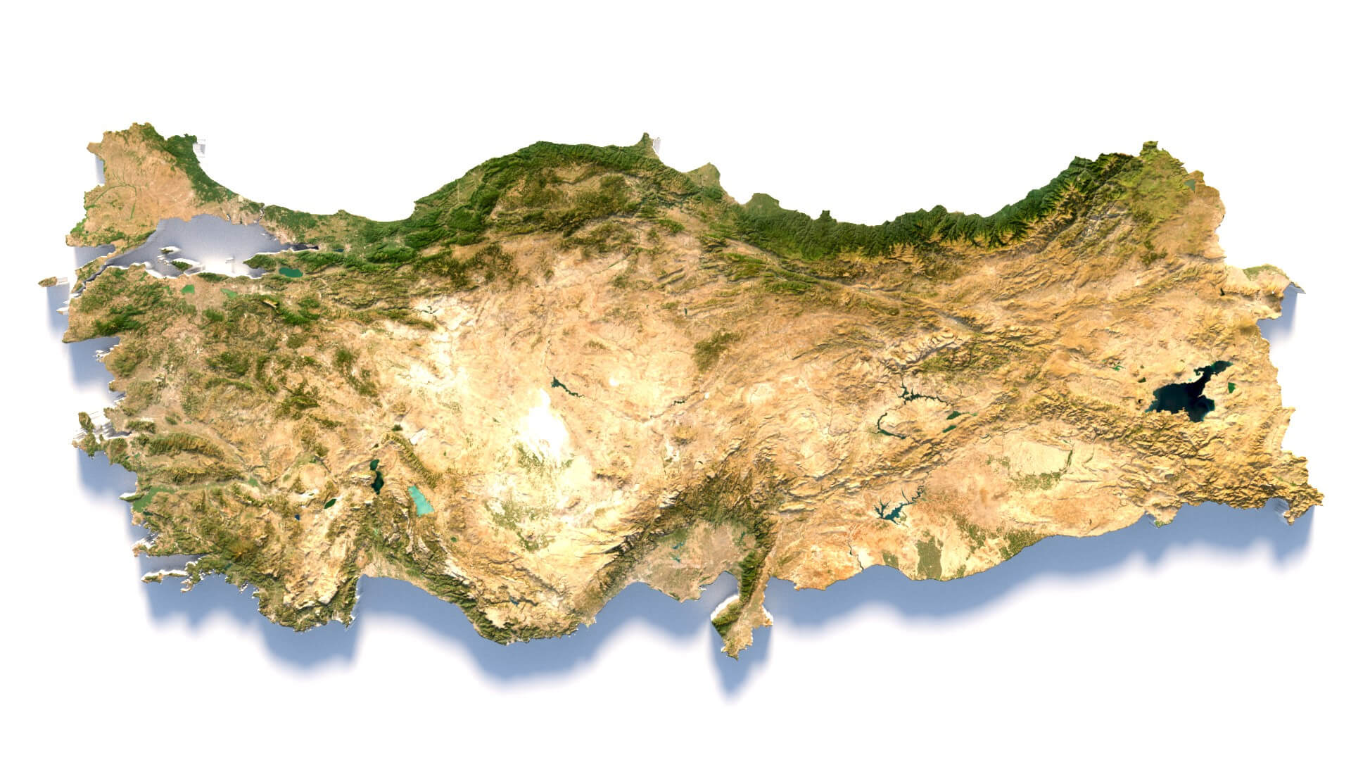 Turkey Terrain Map - 3D Model by 3dstudio