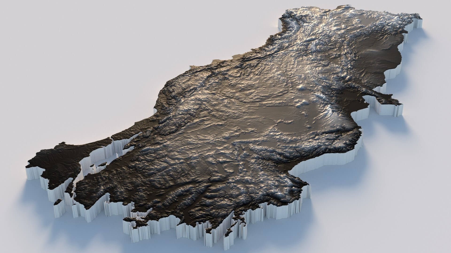 Turkey Terrain Map - 3D Model by 3dstudio