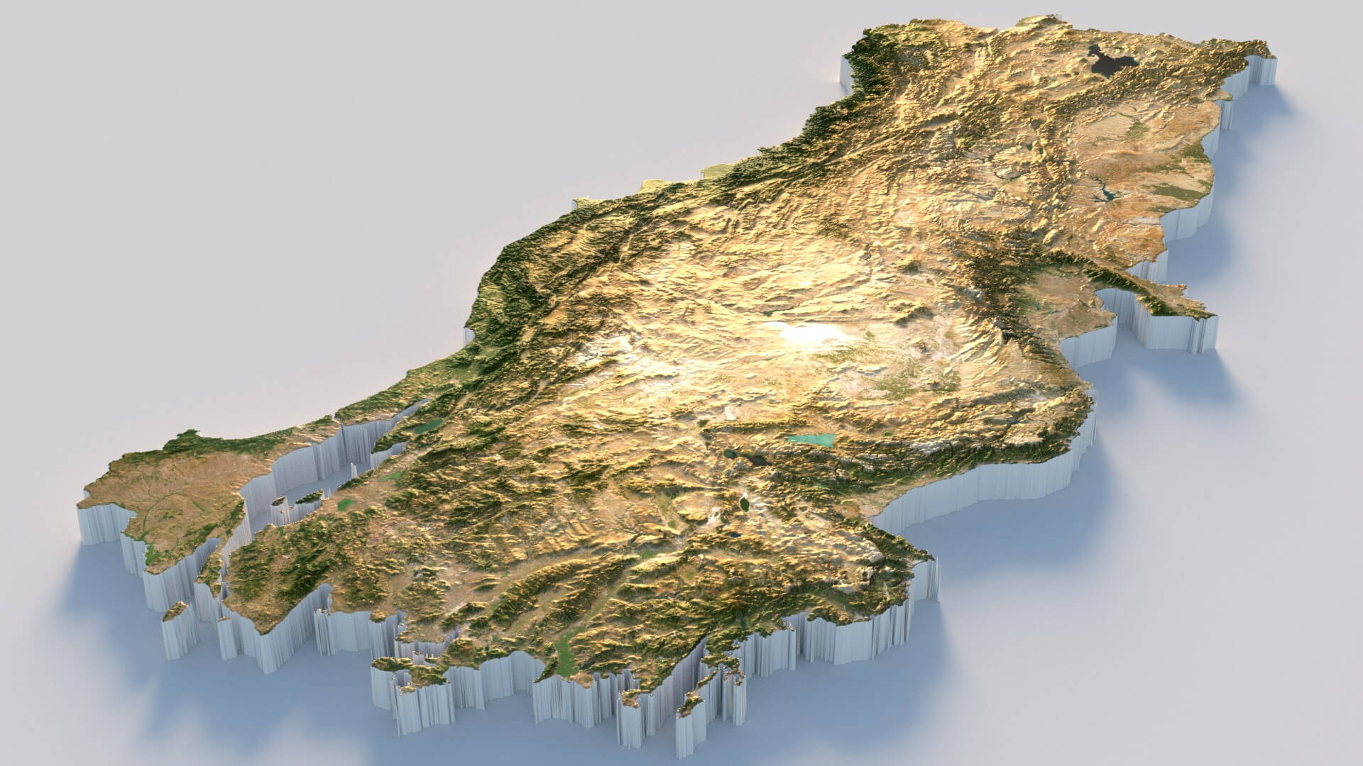 Turkey Terrain Map - 3D Model by 3dstudio