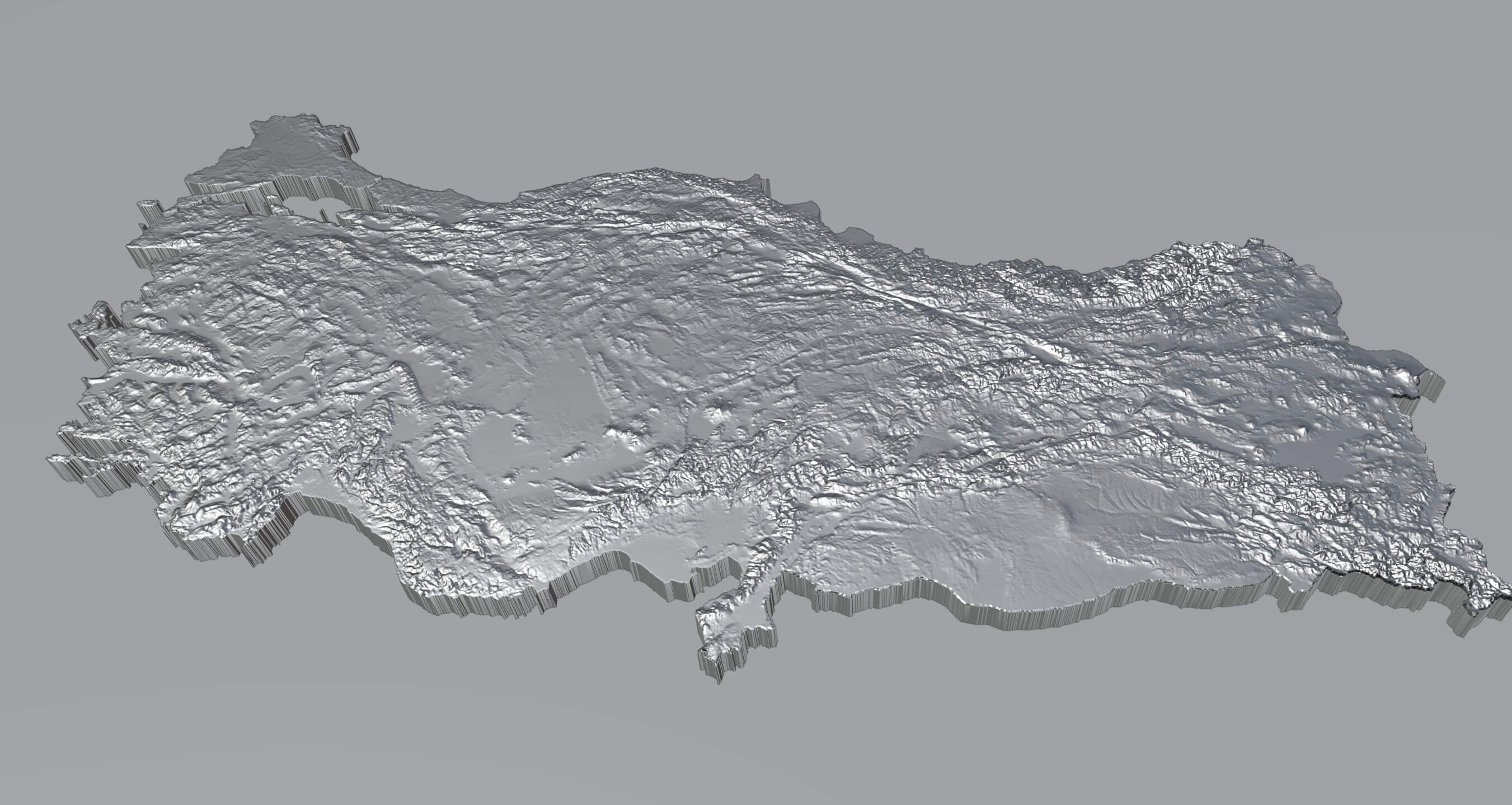 Turkey Terrain Map - 3D Model by 3dstudio