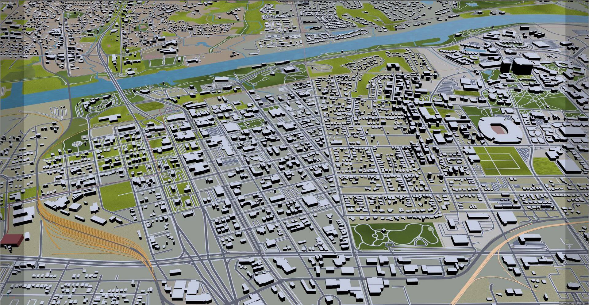 Tuscaloosa, Alabama USA 50km - 3D Model by 3dstudio