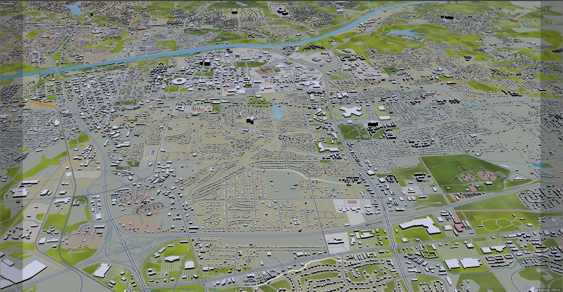 Tuscaloosa, Alabama USA 50km - 3D Model by 3dstudio
