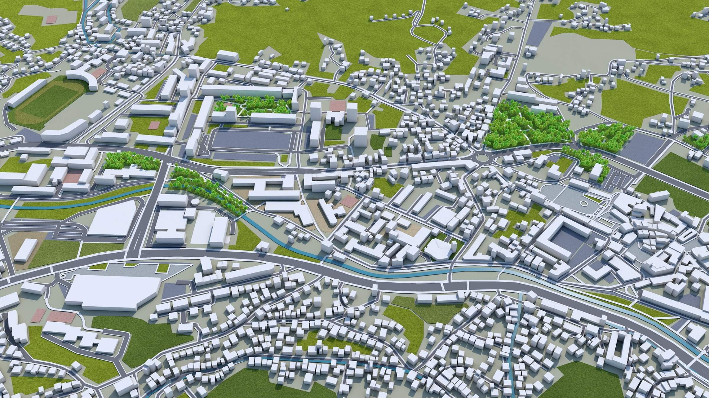 Tuzla, Bosnia and Herzegovina 30km - 3D Model by 3dstudio