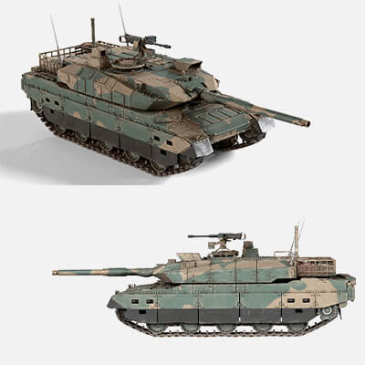 Type 10 Hitomaru MBT - 3D Model by 3dstudio