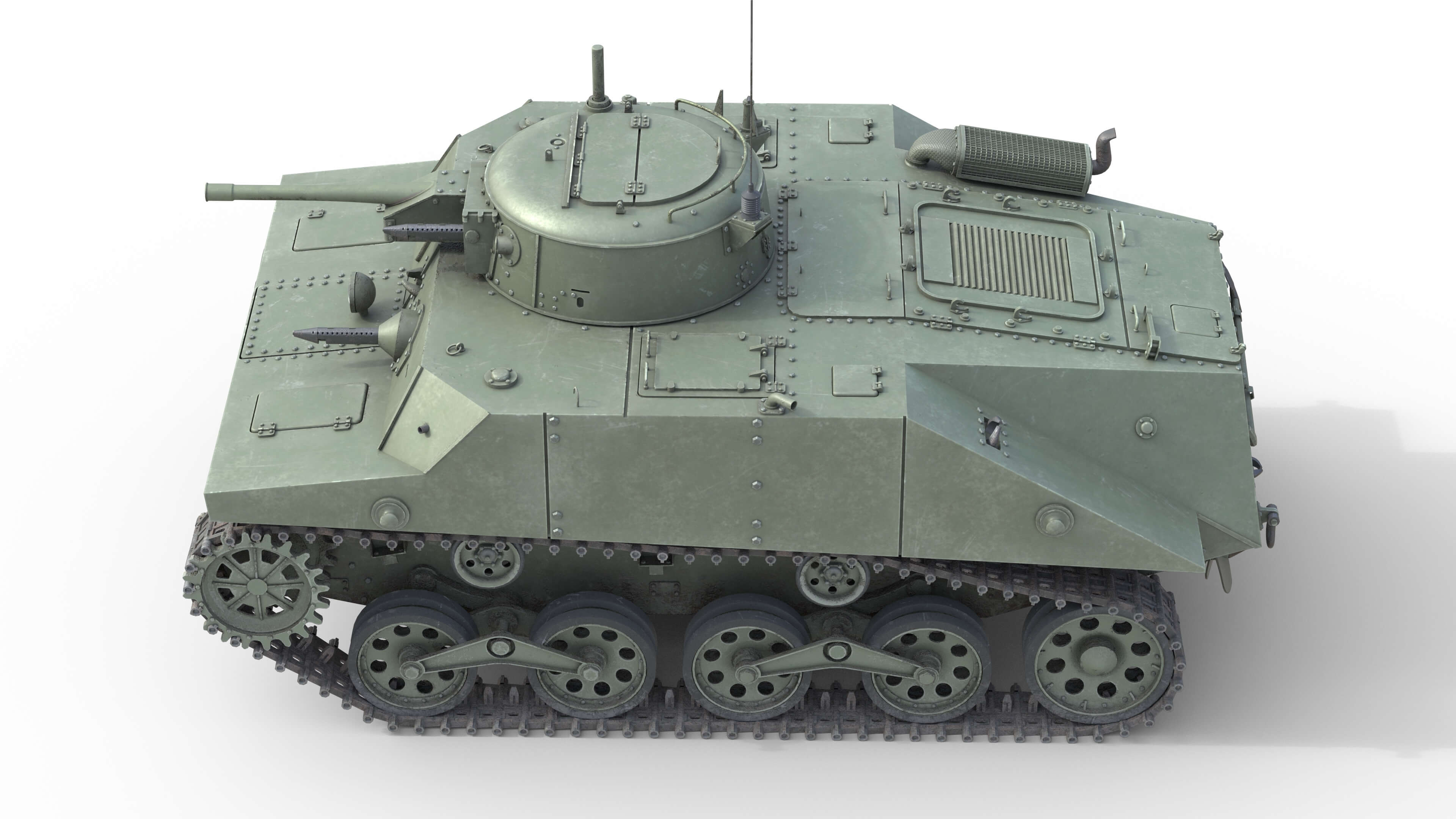 Type 2 Ka Mi Tank - 3D Model by 3dstudio
