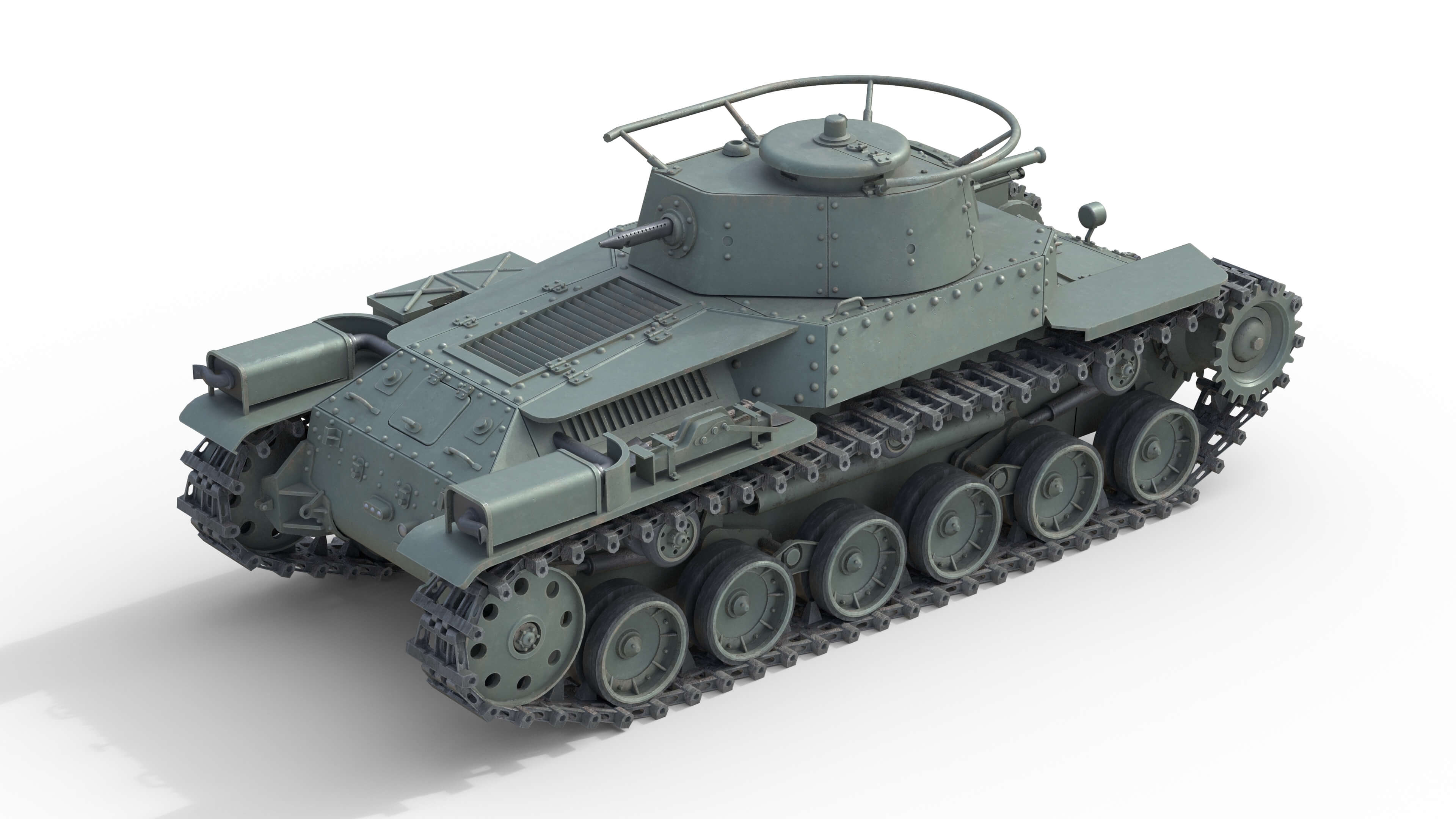 Type 97 Chi-Ha Medium Tank 3D Model by 3dstudio