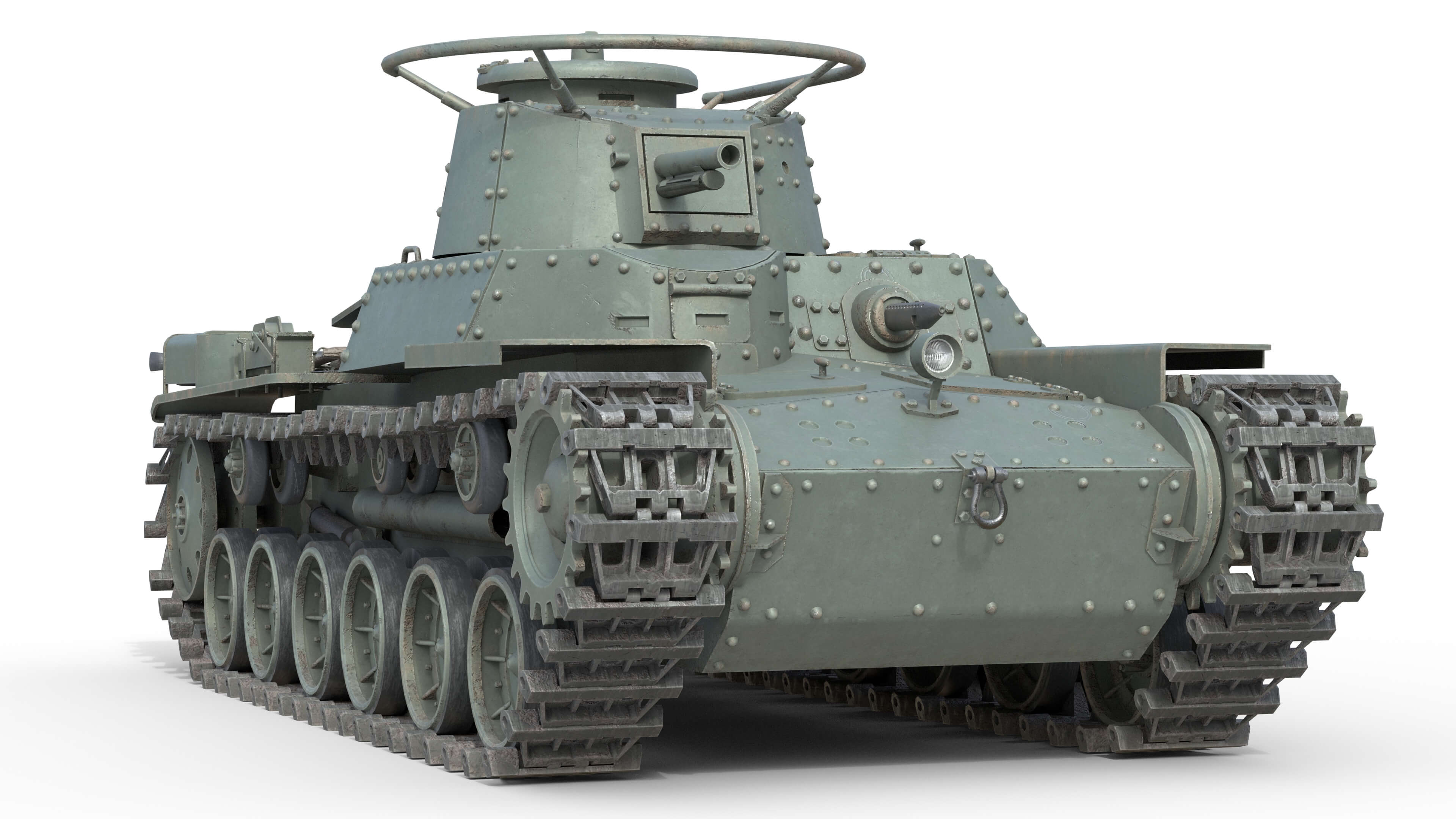 Type 97 Chi-Ha Medium Tank 3D Model by 3dstudio