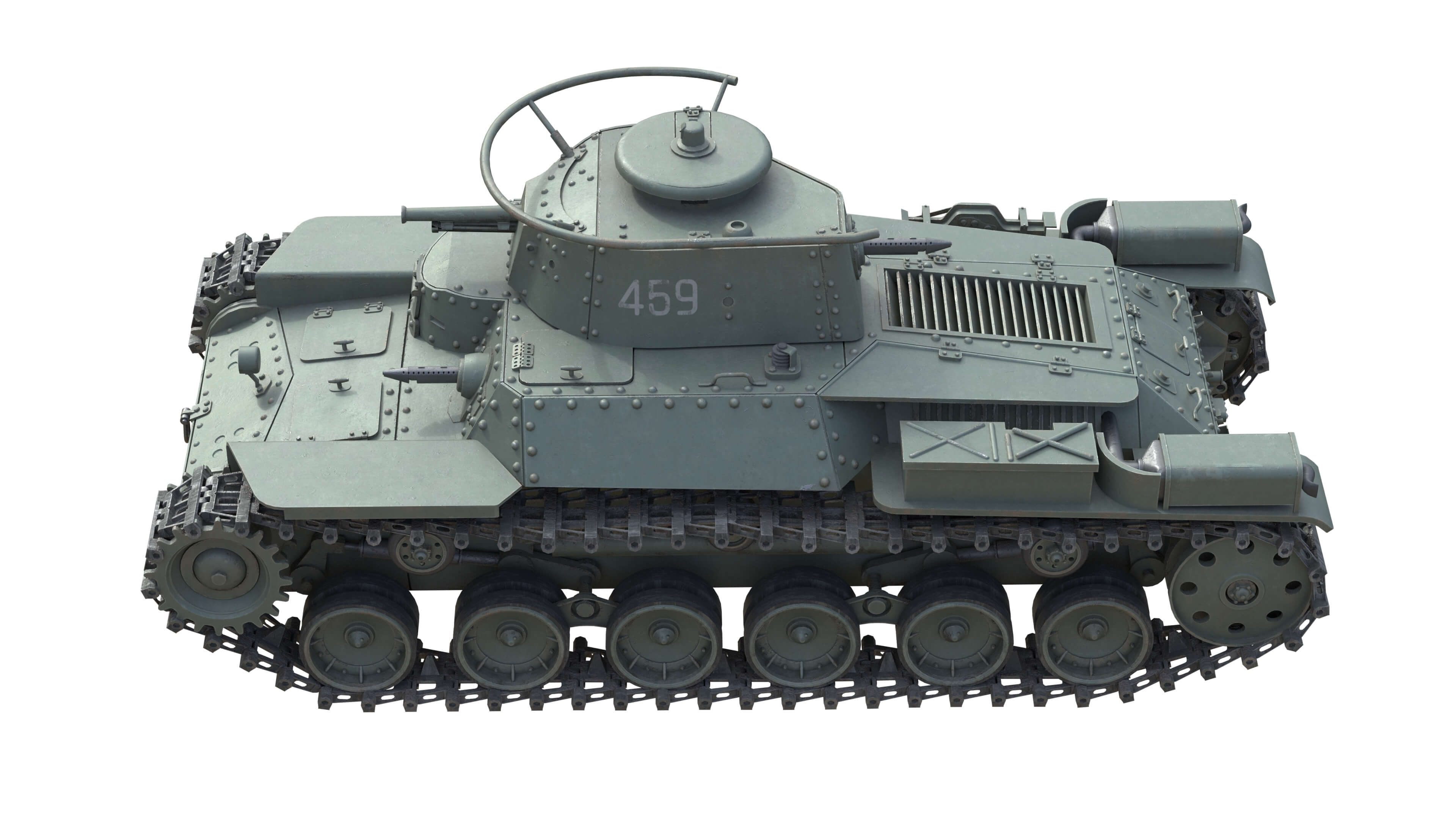 Type 97 Chi-Ha Medium Tank 3D Model by 3dstudio